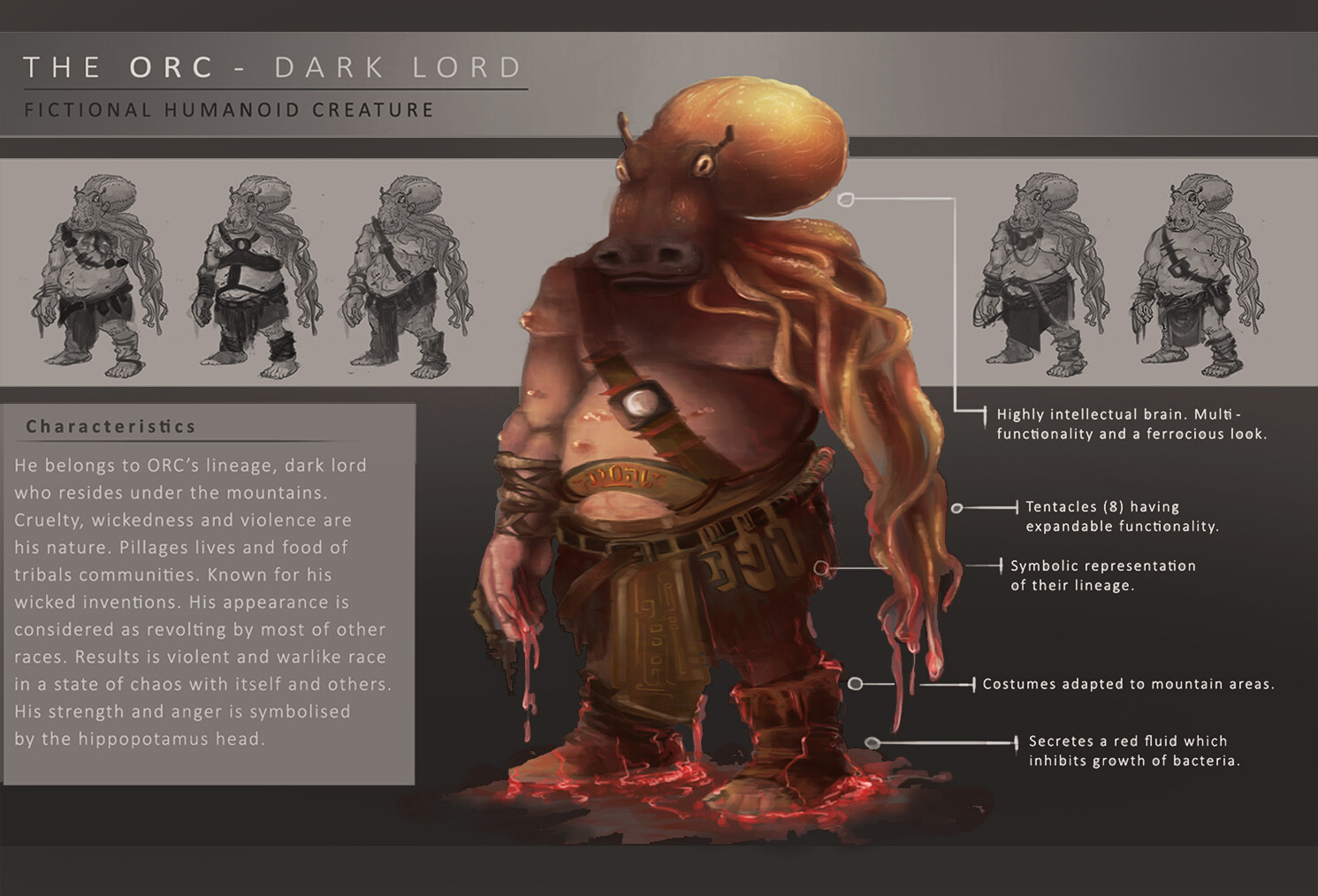 ArtStation - Orc Dark Lord - Creature Design