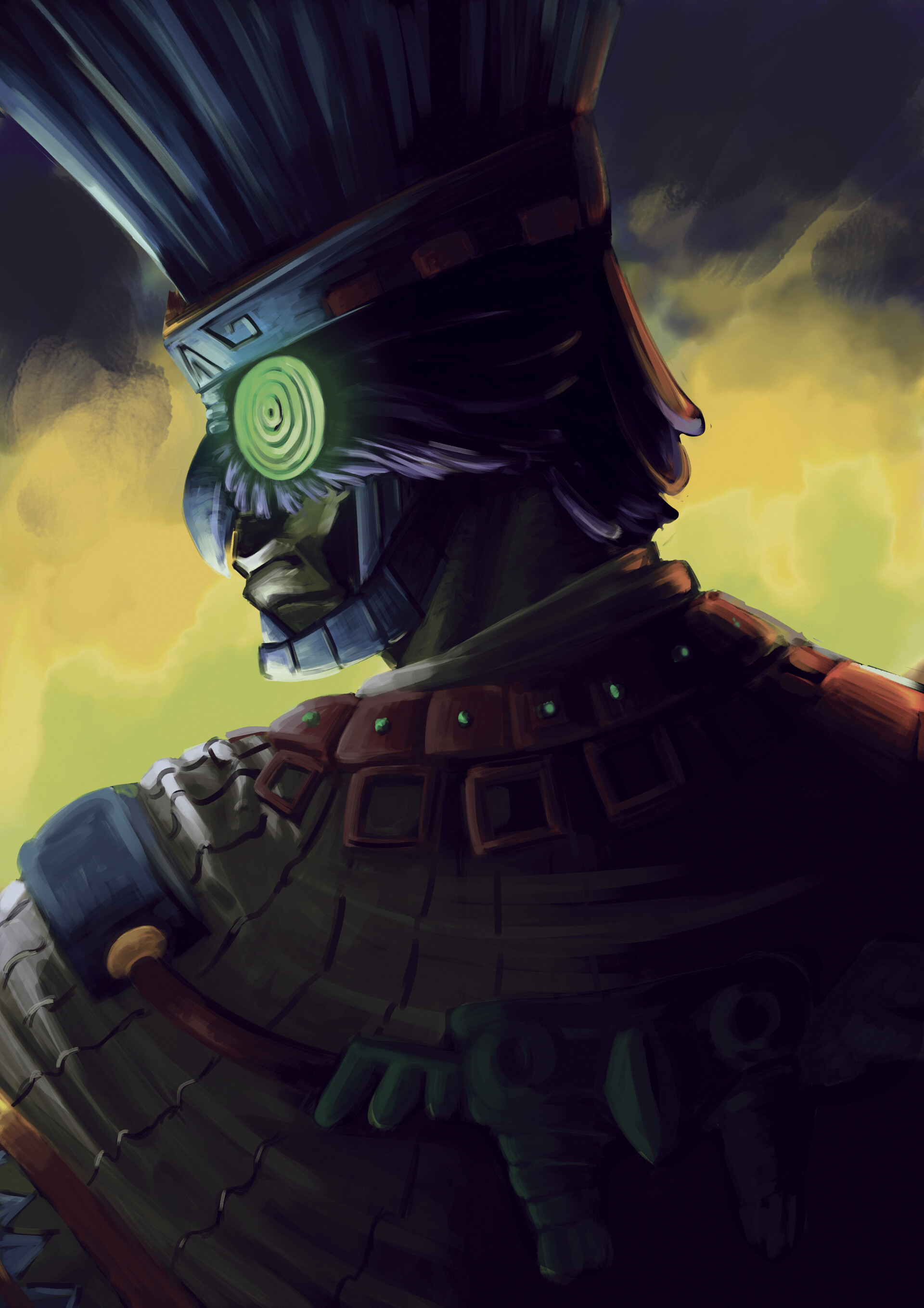 ArtStation - Ah Puch, God of Death in Mayan Religion