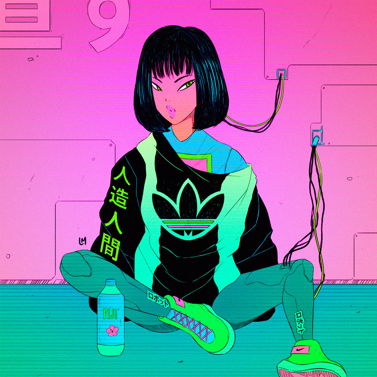 ArtStation - Casual Vaporwave Girls - Style and Color Study