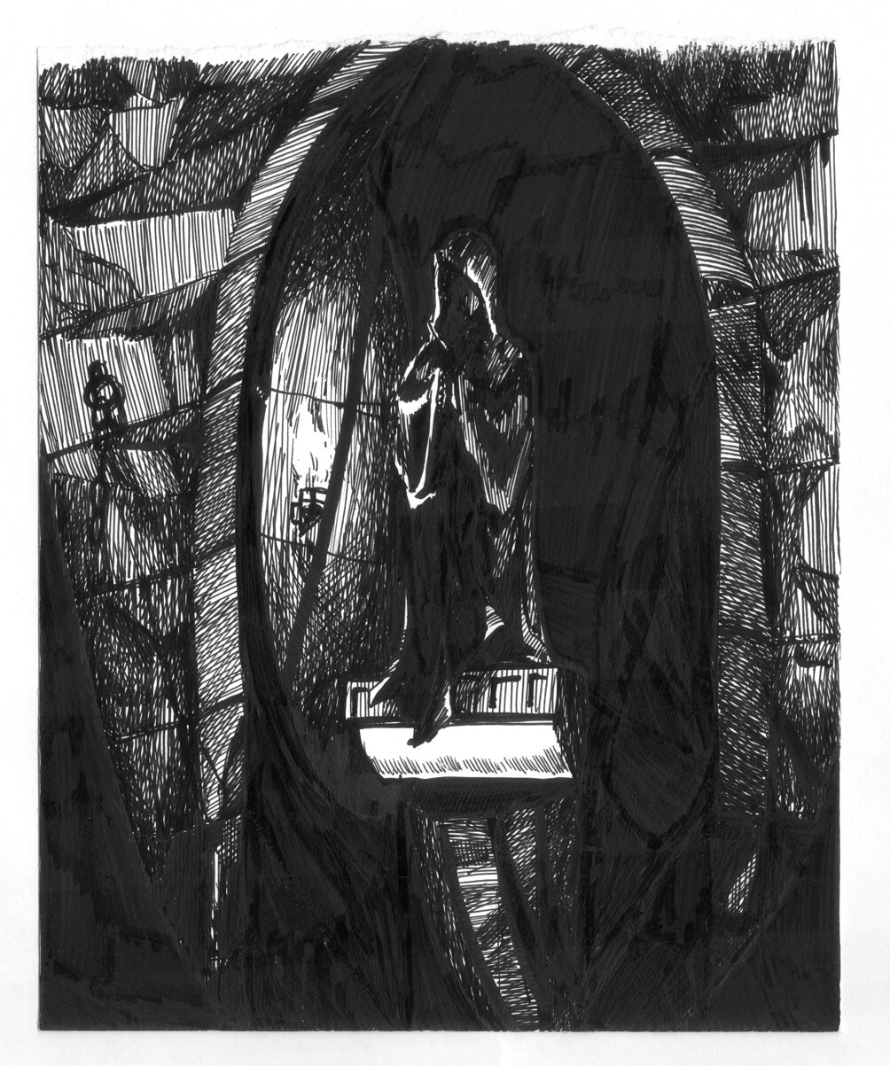 ArtStation - Statue Prays on a Ledge