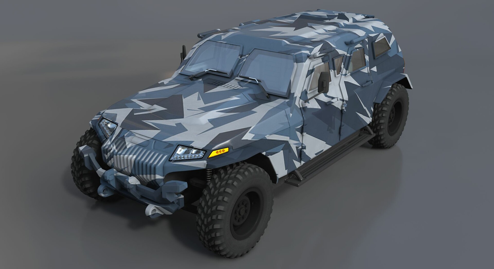 Artstation Armored Car And Engine V8