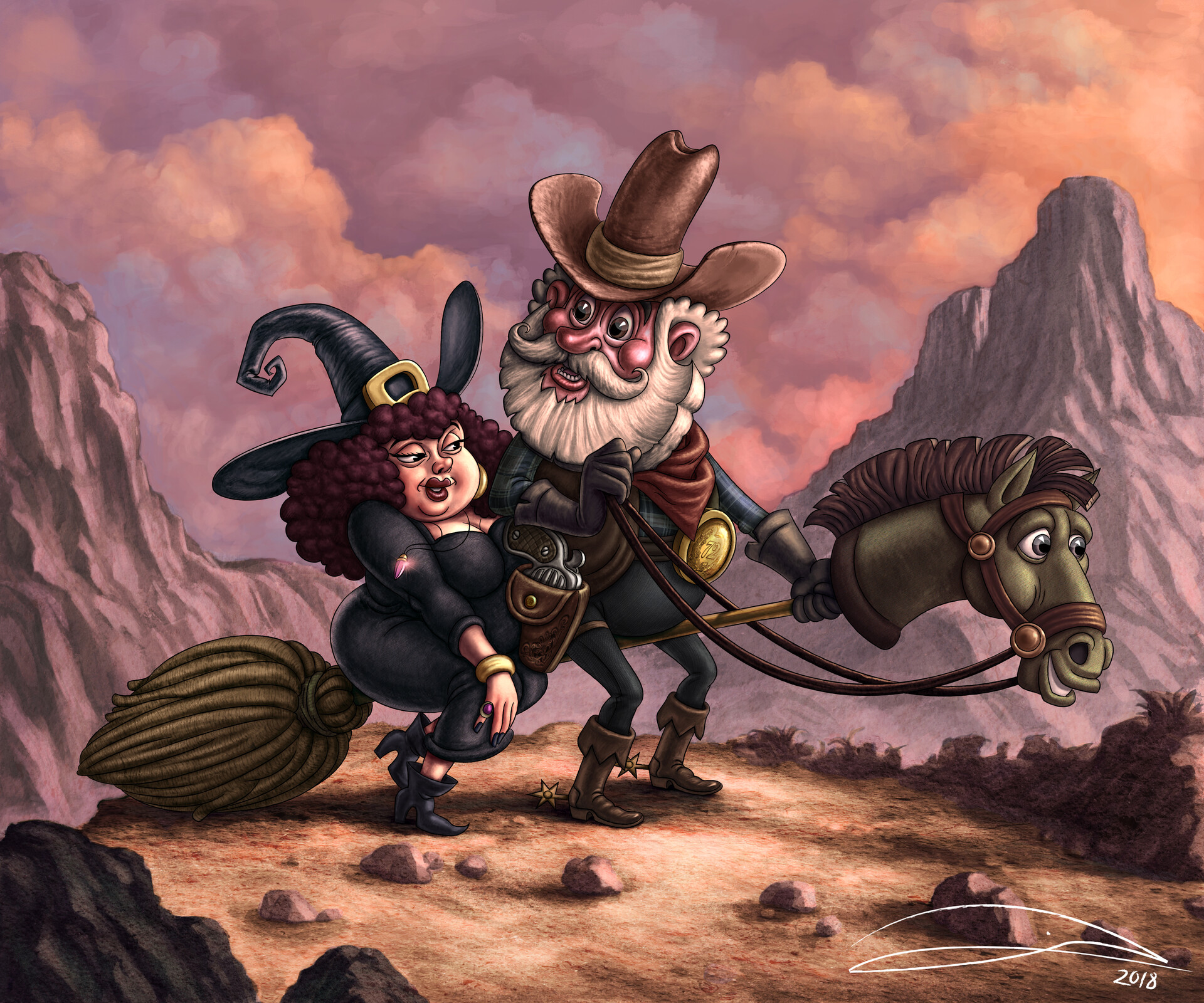 ArtStation - THE WITCH AND THE COWBOY