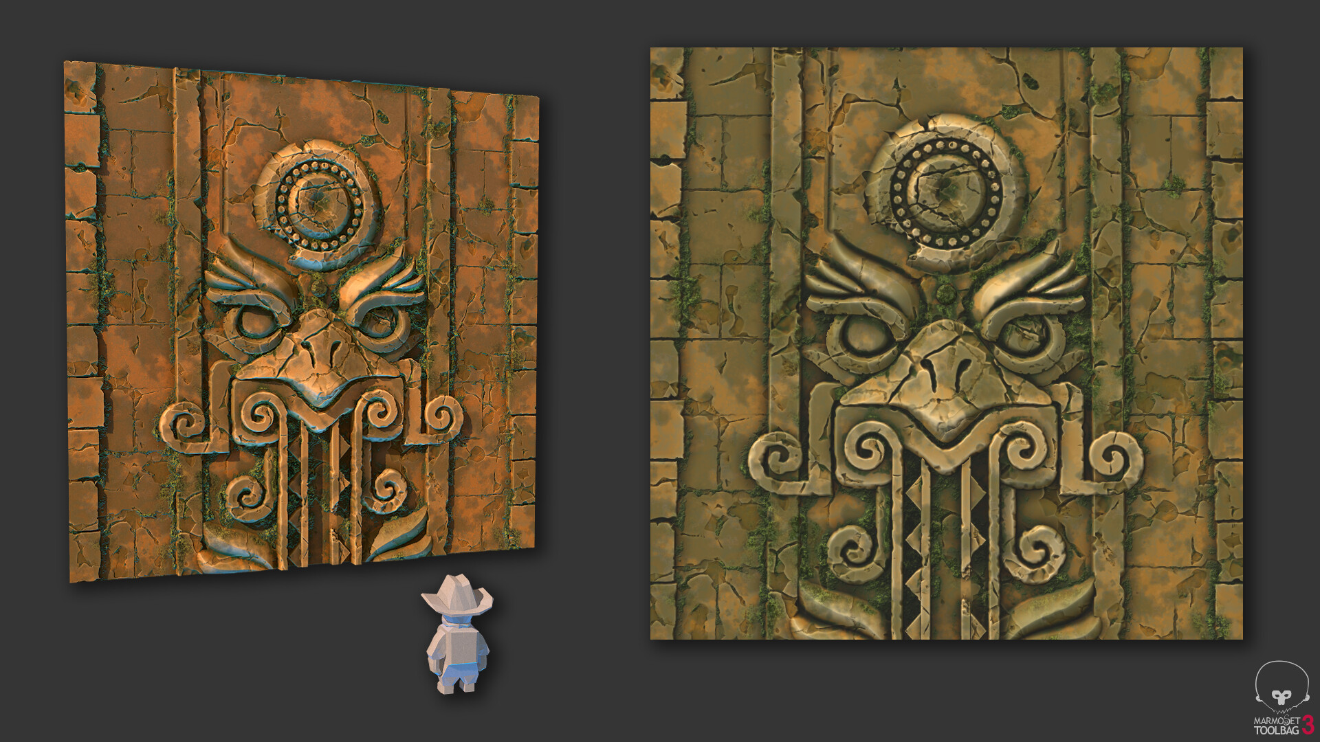 caponeart - Stylized Texture Exploration : Temple Ruin Entrance