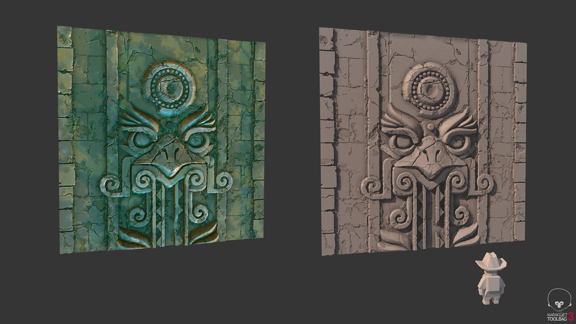 caponeart - Stylized Texture Exploration : Temple Ruin Entrance