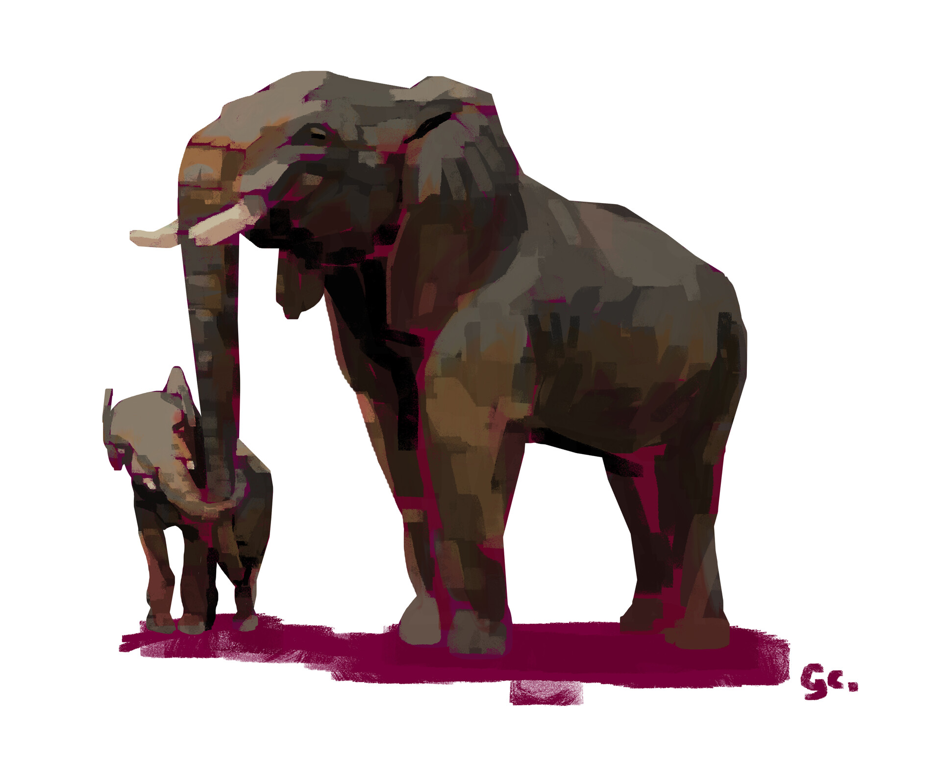 ArtStation - Elephant sketch