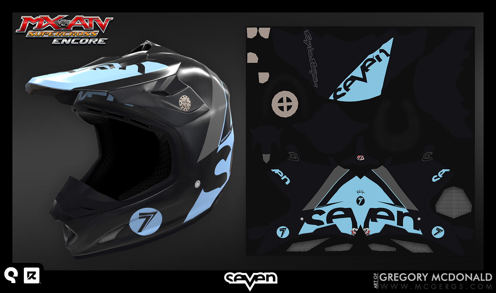 Art of Gregory McDonald - SEVEN SE3 SURGE 2015 HELMET TEXTURES | MX vs ...