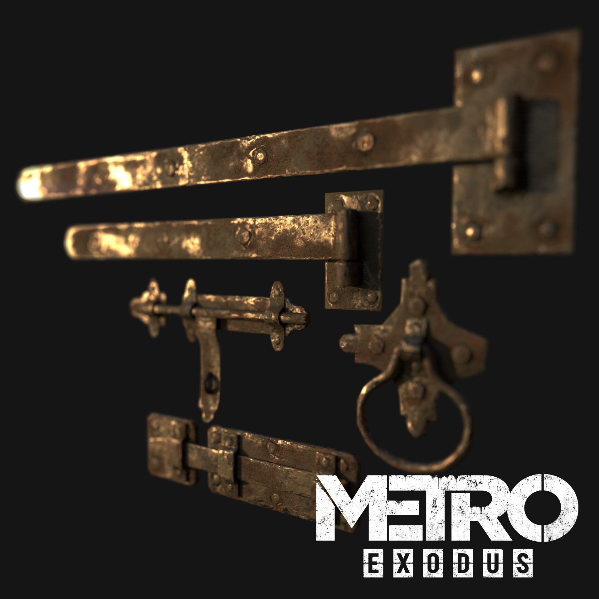 ArtStation - Old Hinges for Metro Exodus