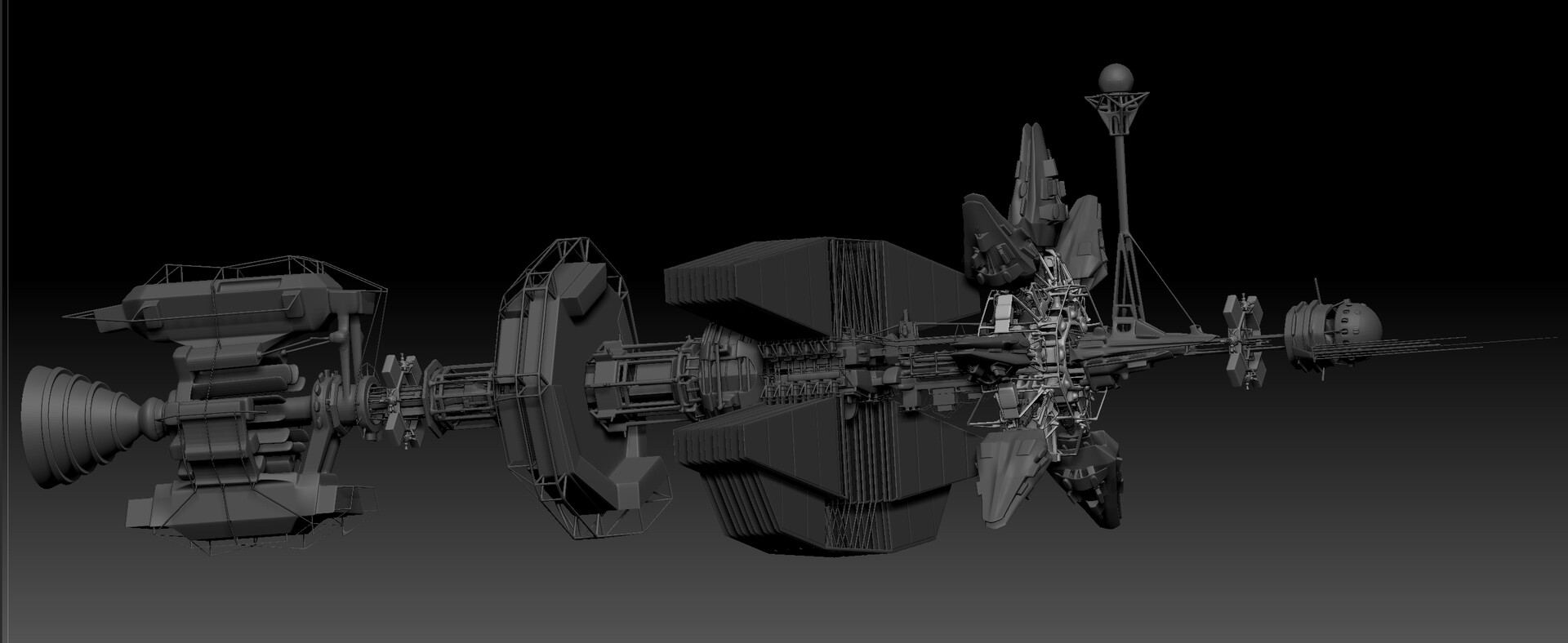 ArtStation - unmanned probe ship