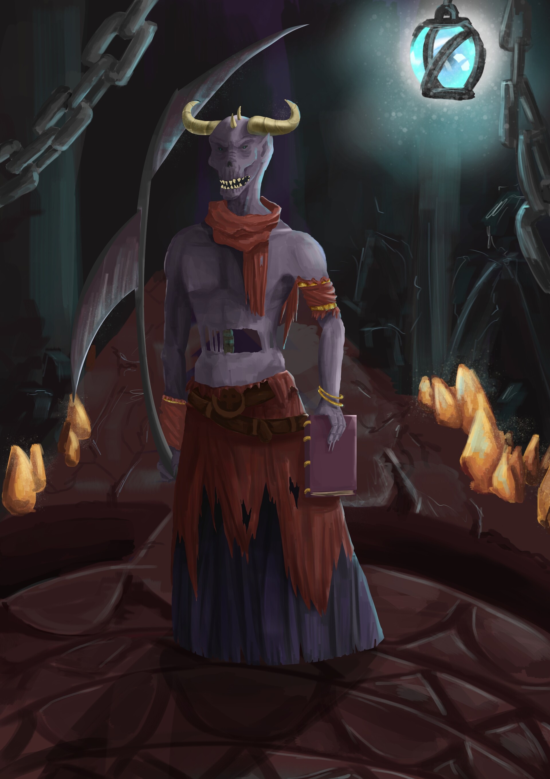 ArtStation - 2D Painting - A hell monster