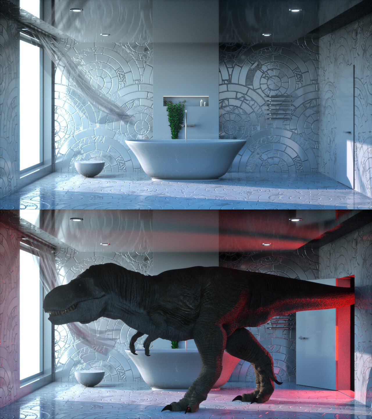 ArtStation - T-Rex Bath