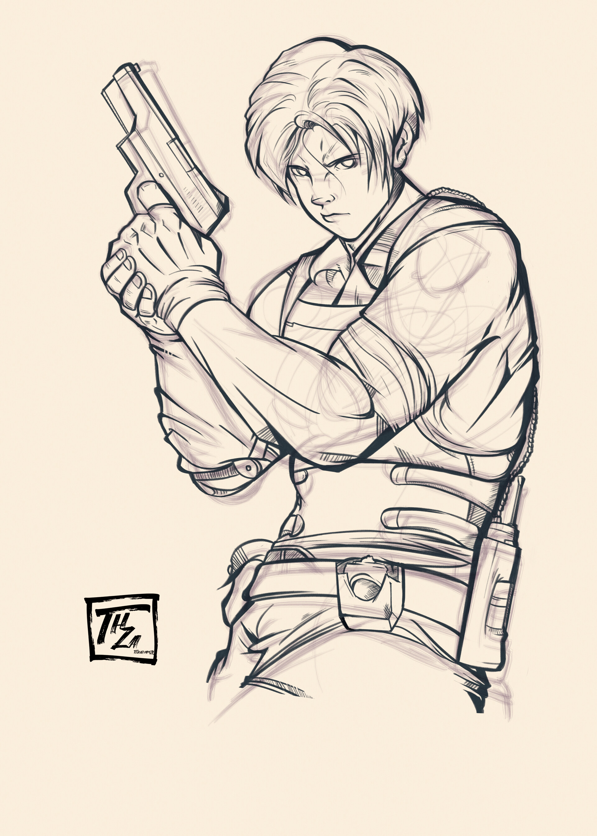 resident evil 2 coloring pages