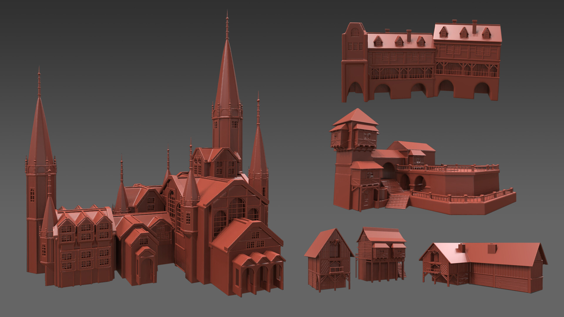 ArtStation - Medieval 3D Buildings