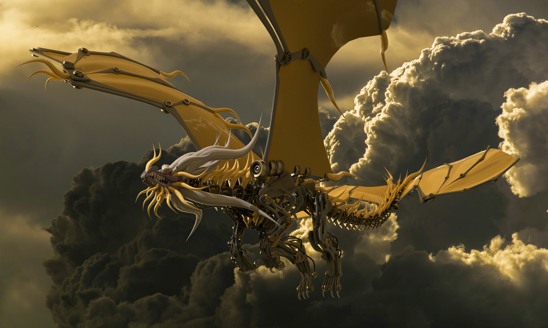 Mechanical Dragon Wallpaper