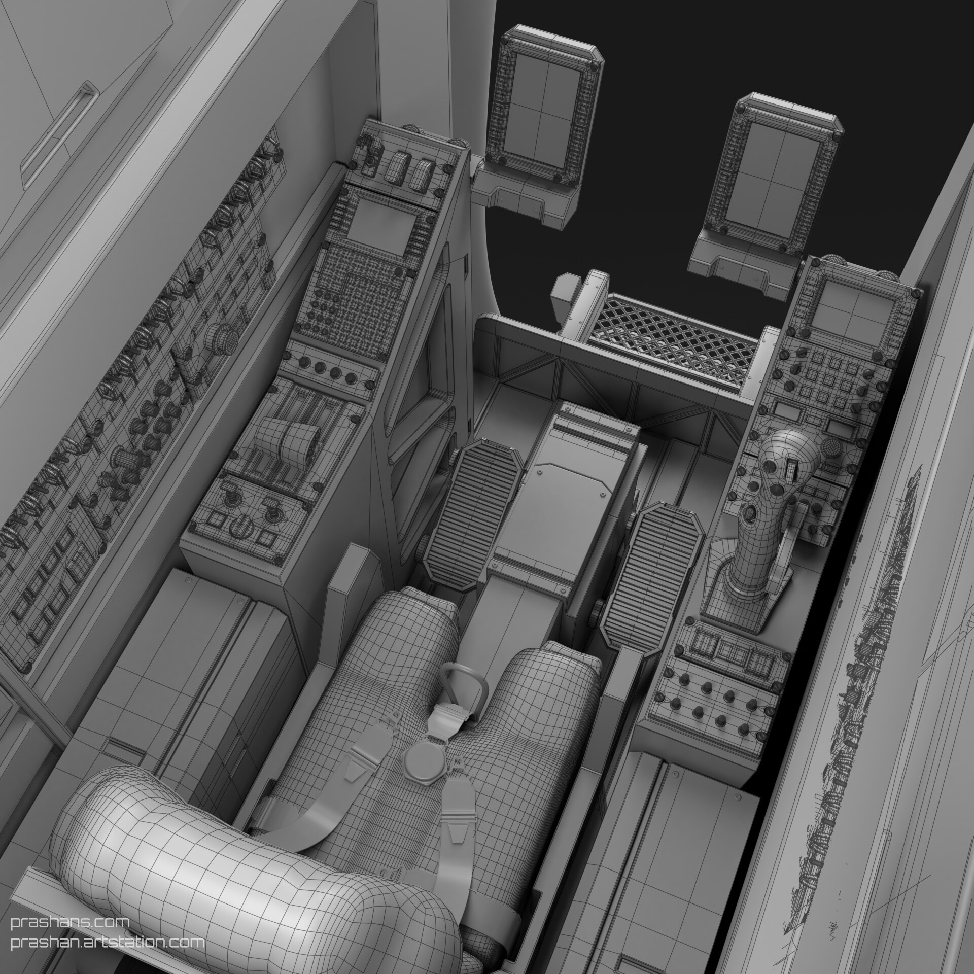 3D artist Prashan Subasinghe - Mech & Cockpit Design