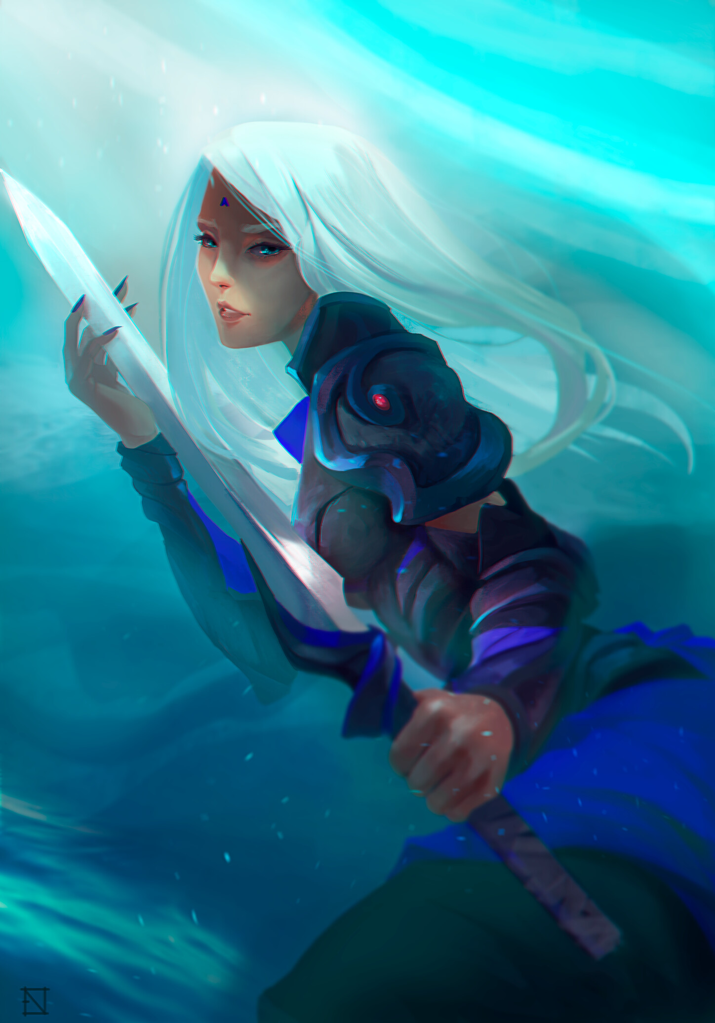 Anime Water Spirit Girl