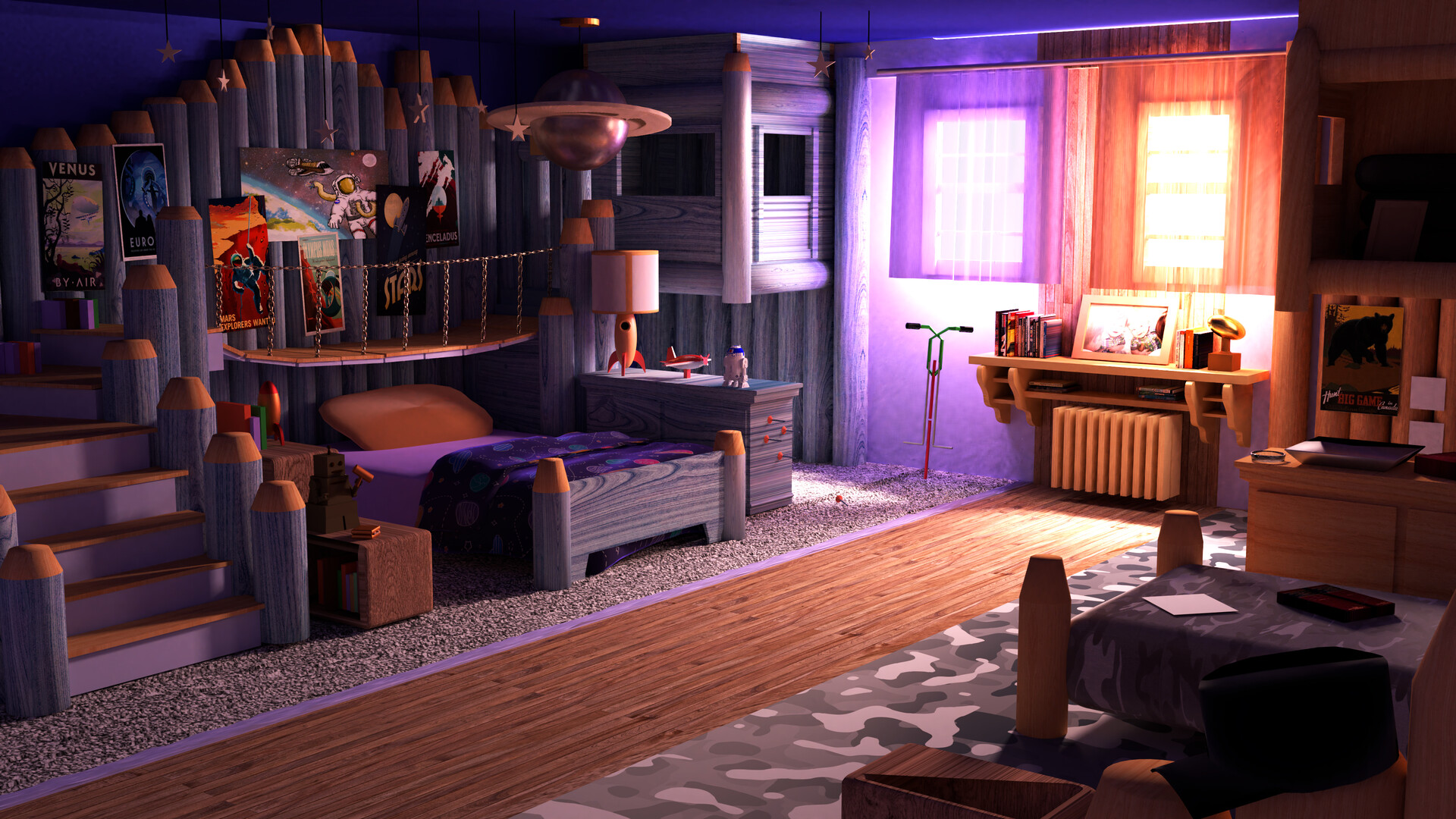 ArtStation - Calvin's Bedroom from "What remains of Edith Finch"