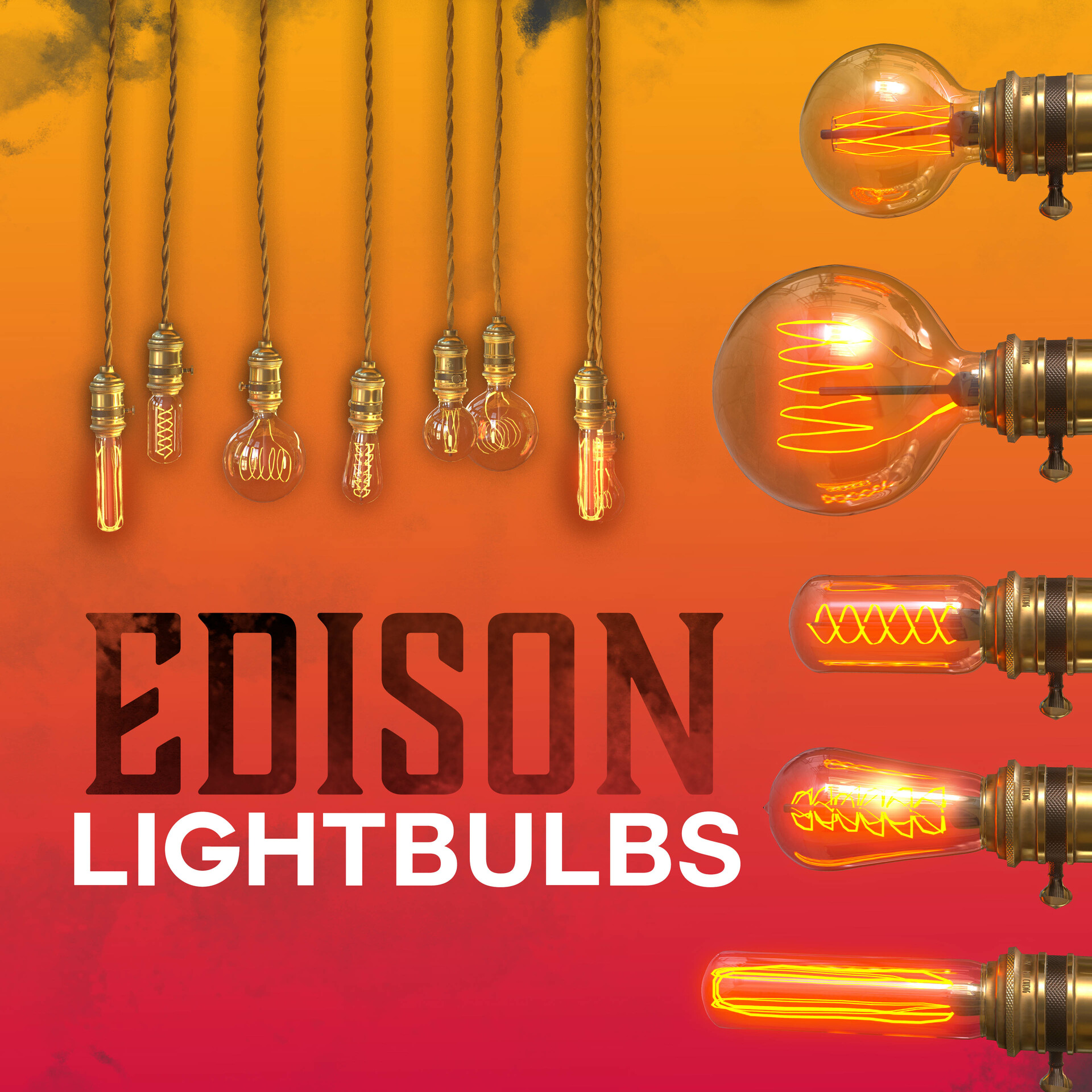 ArtStation - 3D Edison Lightbulbs