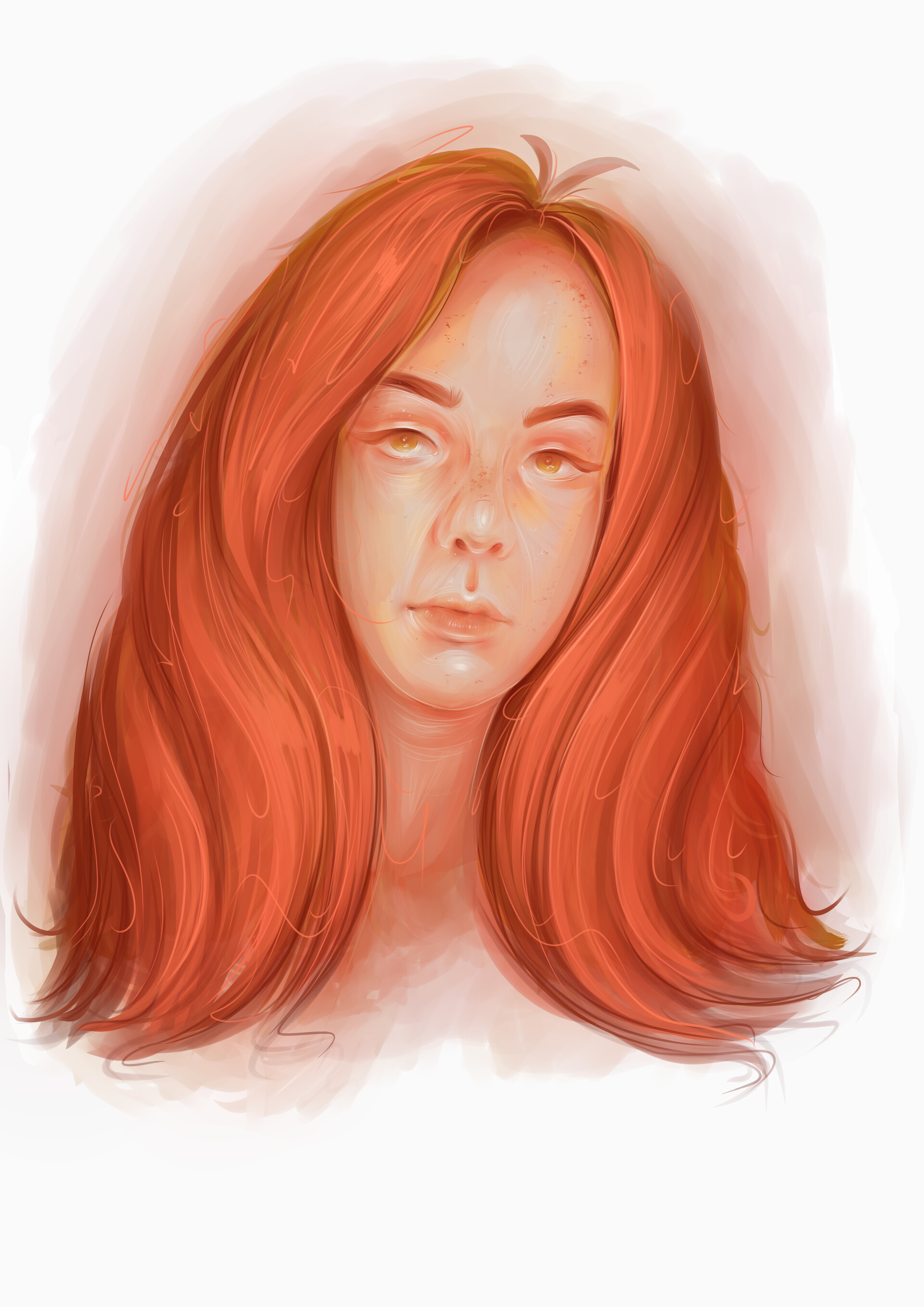 ArtStation - Reddish-Ginger Girl Portrait