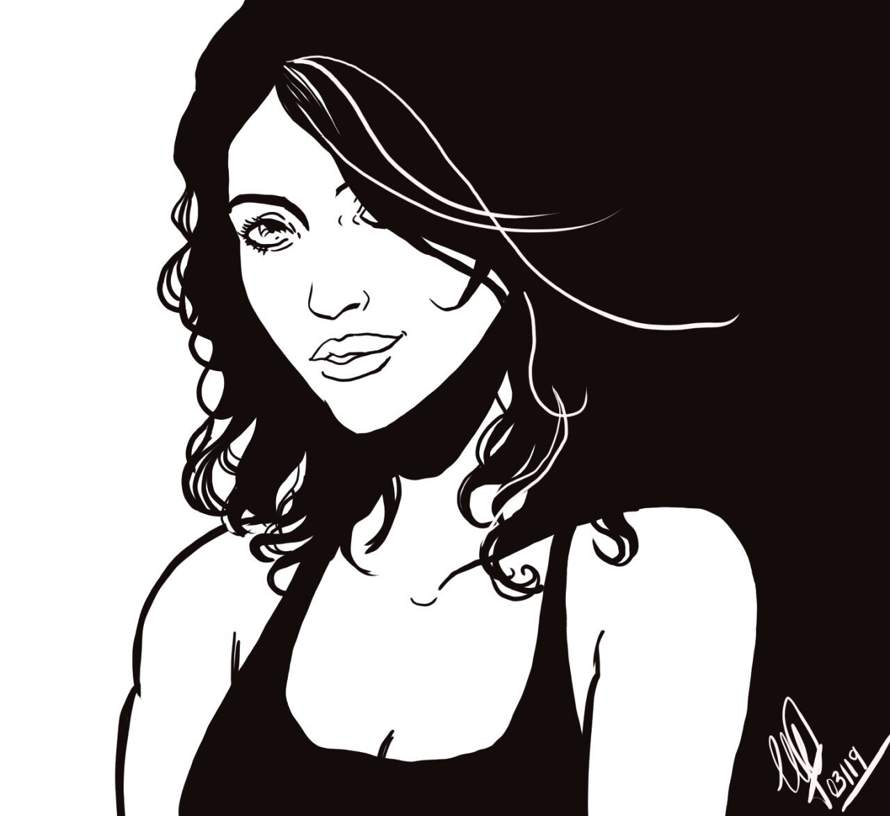 ArtStation - Woman ink