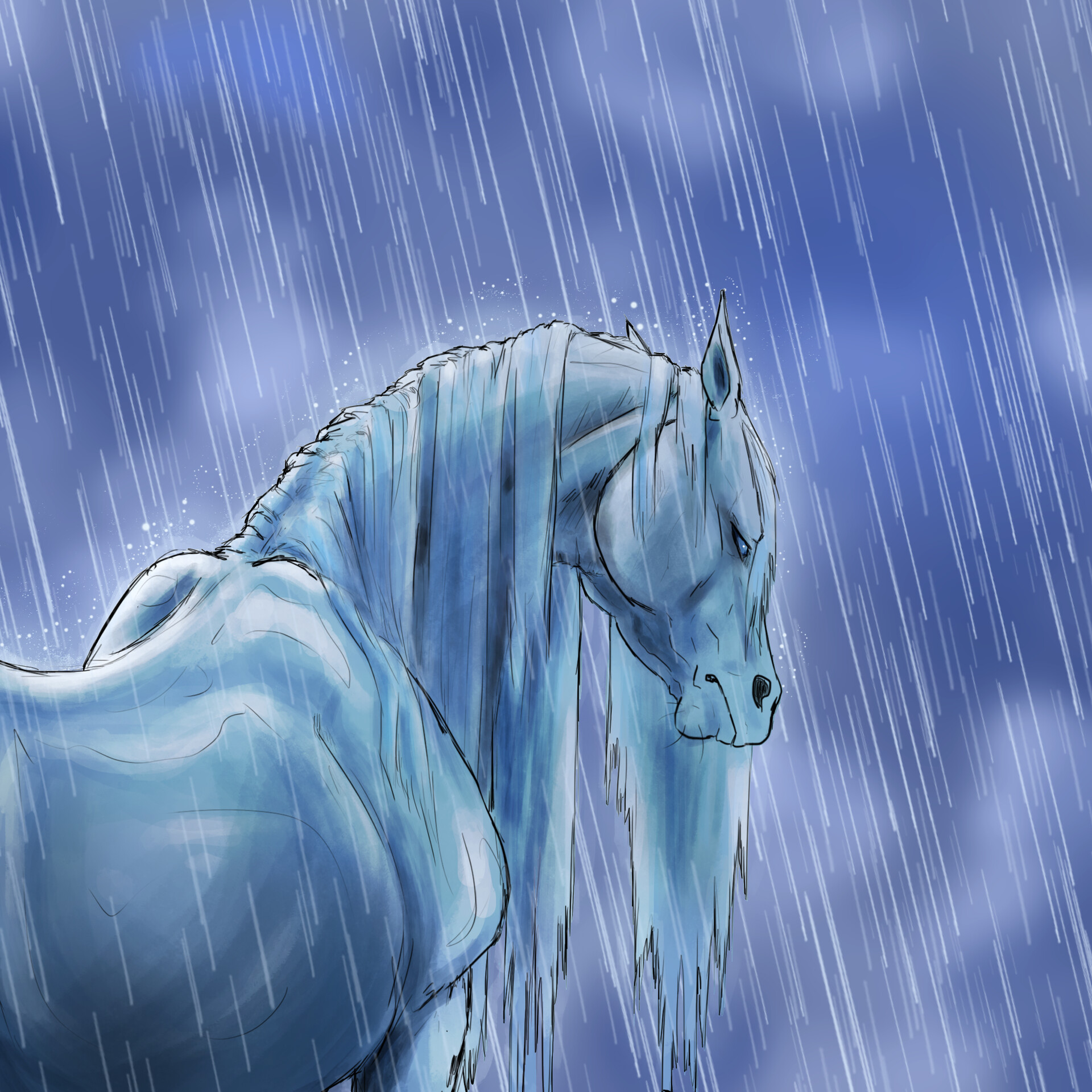 ArtStation - Equine March : Rain