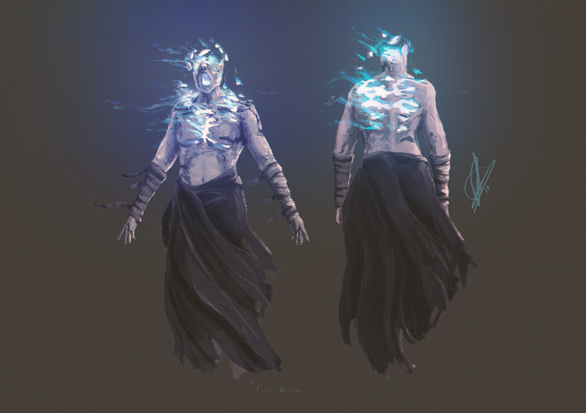 ArtStation - Shell of a Man - Horror Character Design