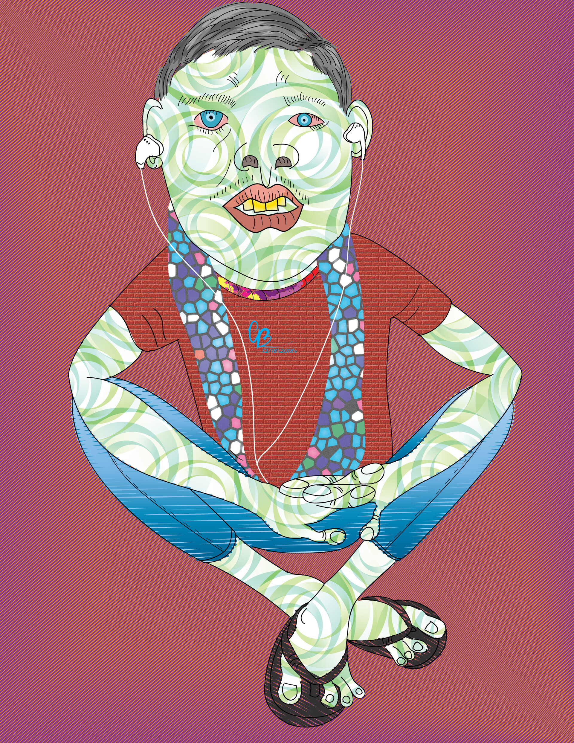 ArtStation - psychedelic character, Landu Birua