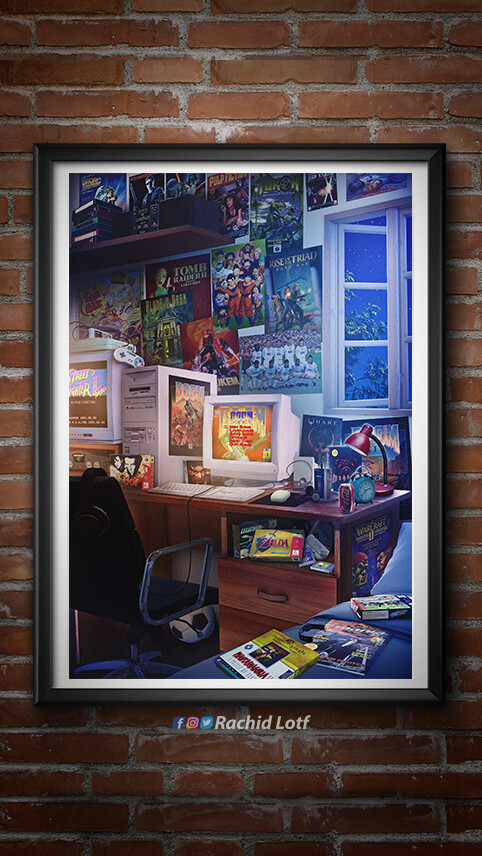 Rachid Lotf - 90s PC Gamer Room