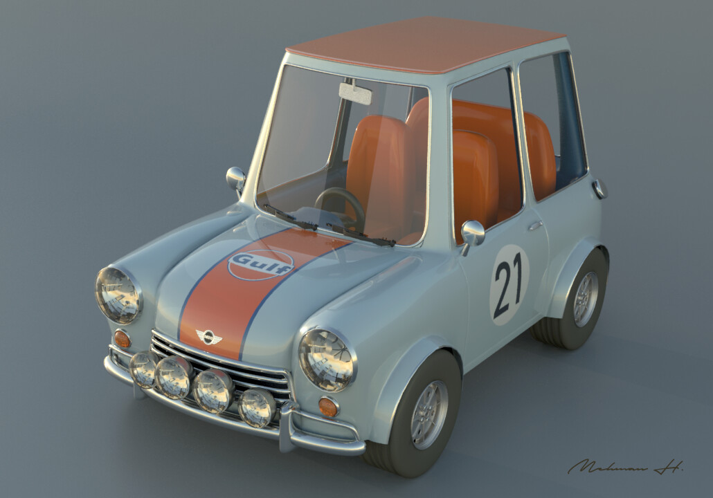 ArtStation - Mini Cooper, Gulf Racer