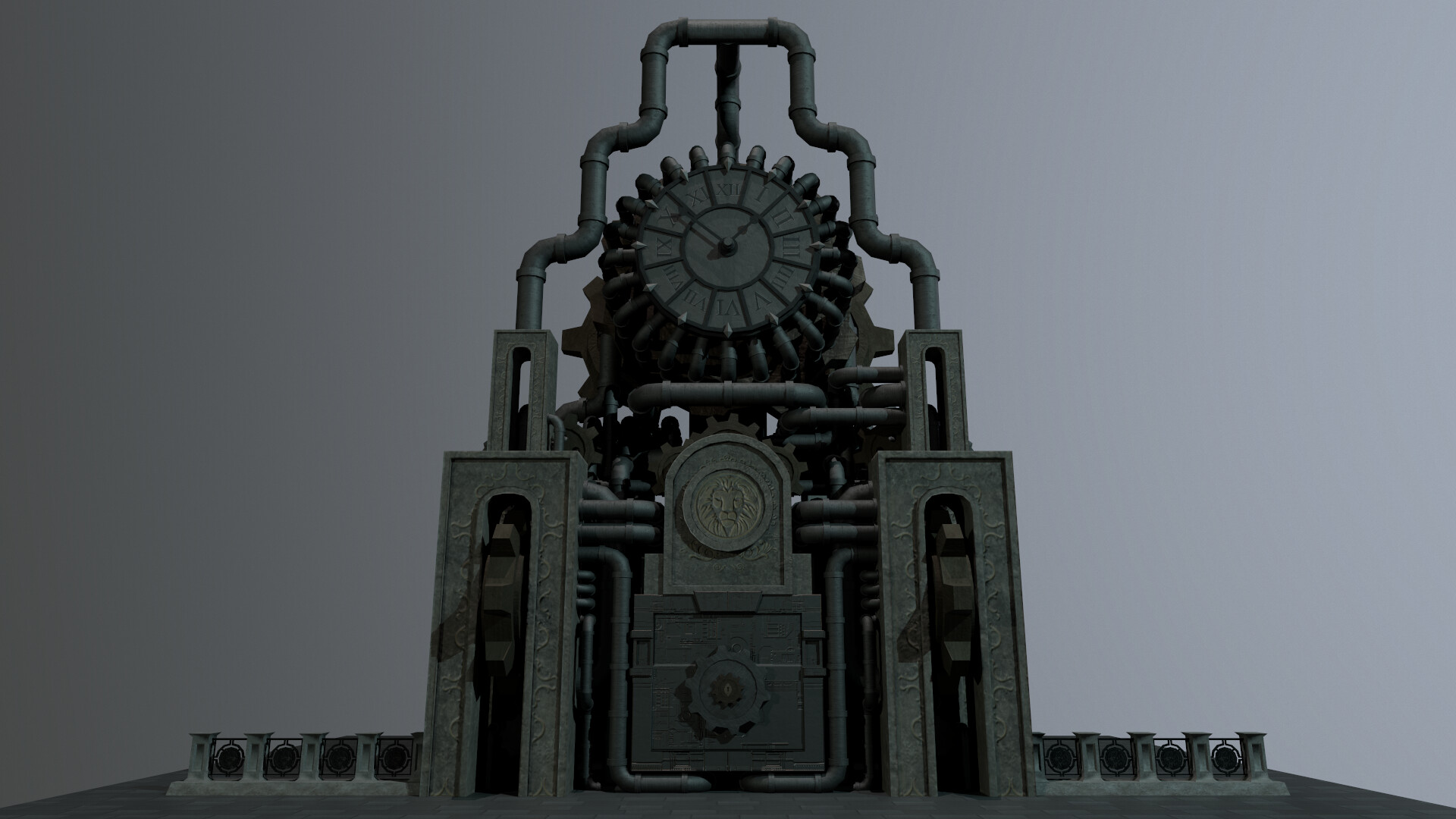 steampunk clock tower