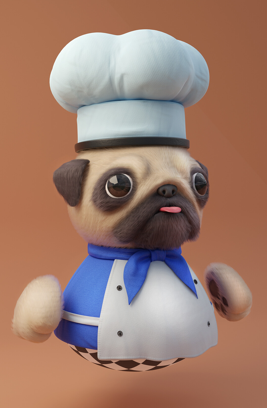 Victor Kam - Pug Chef - Overcooked Fan Art