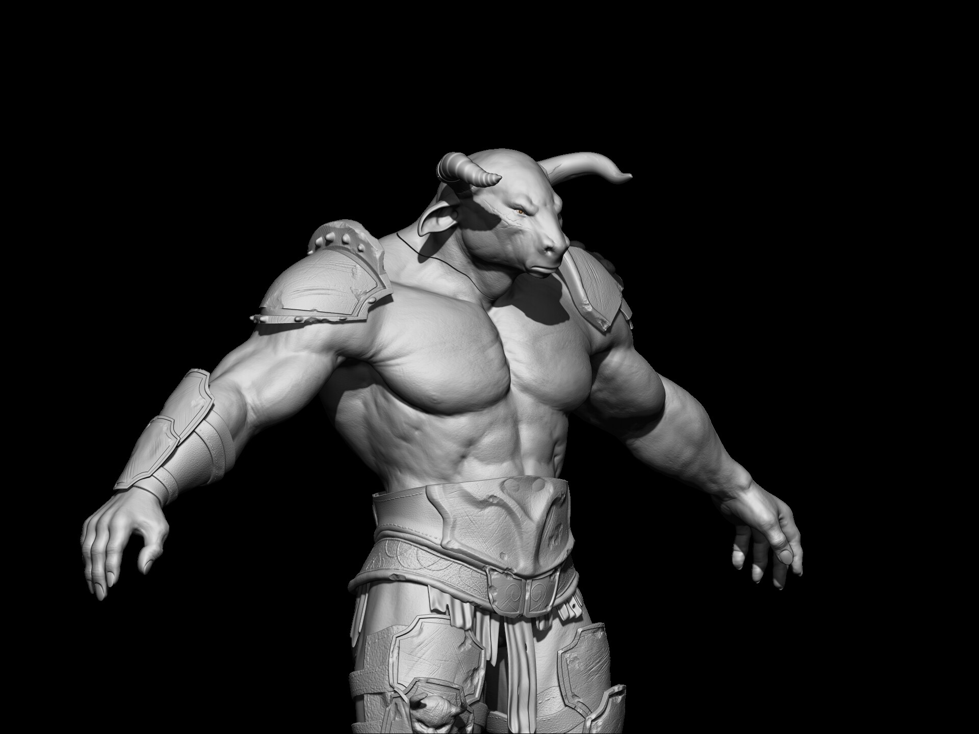 ArtStation - minotaur work in progress