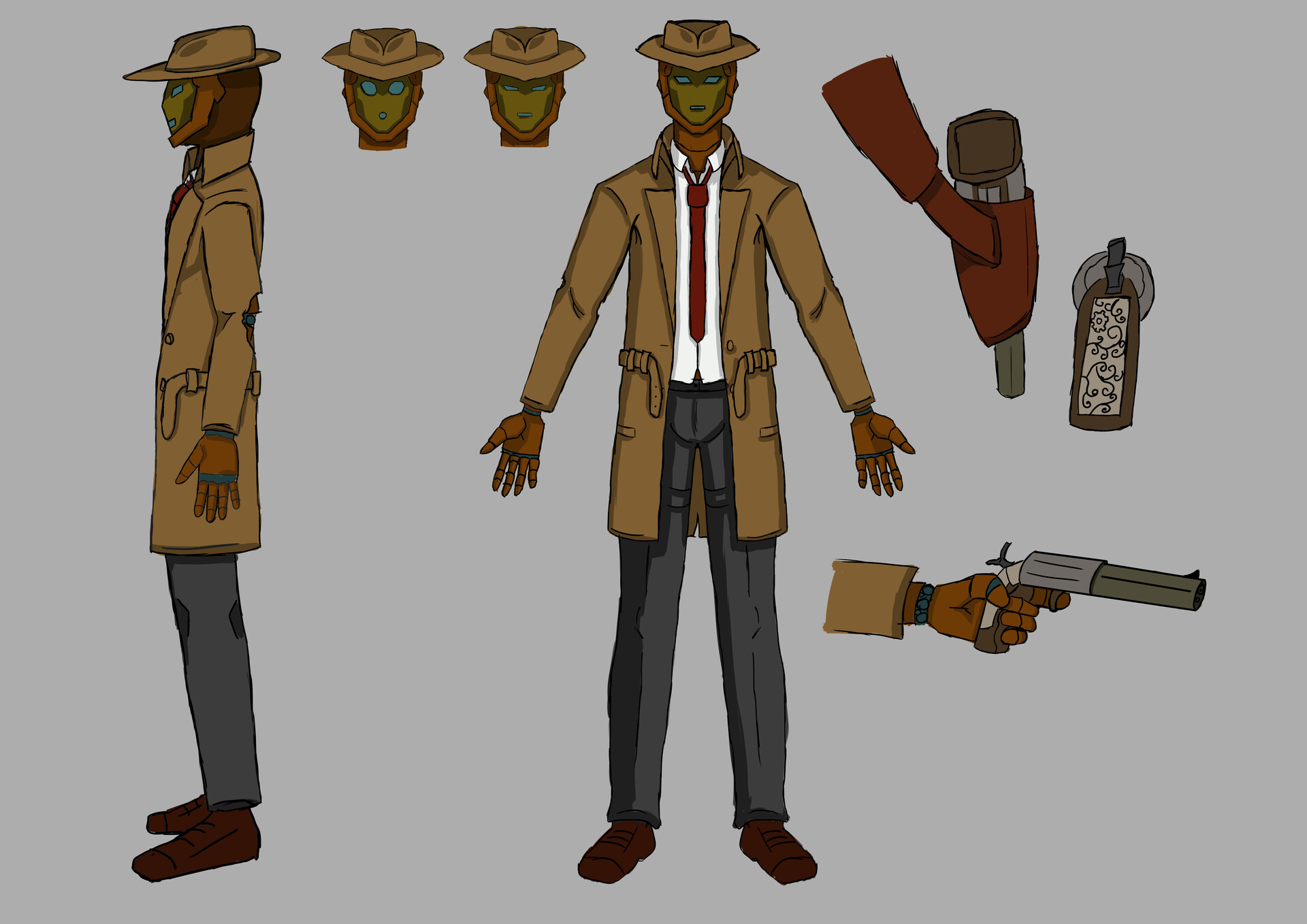 ArtStation - Character Sheet; Detective Finch