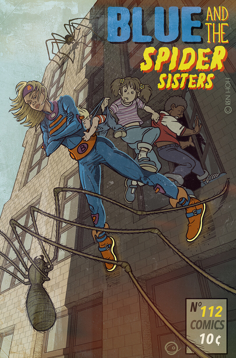 ArtStation - Blue & the spider sisters