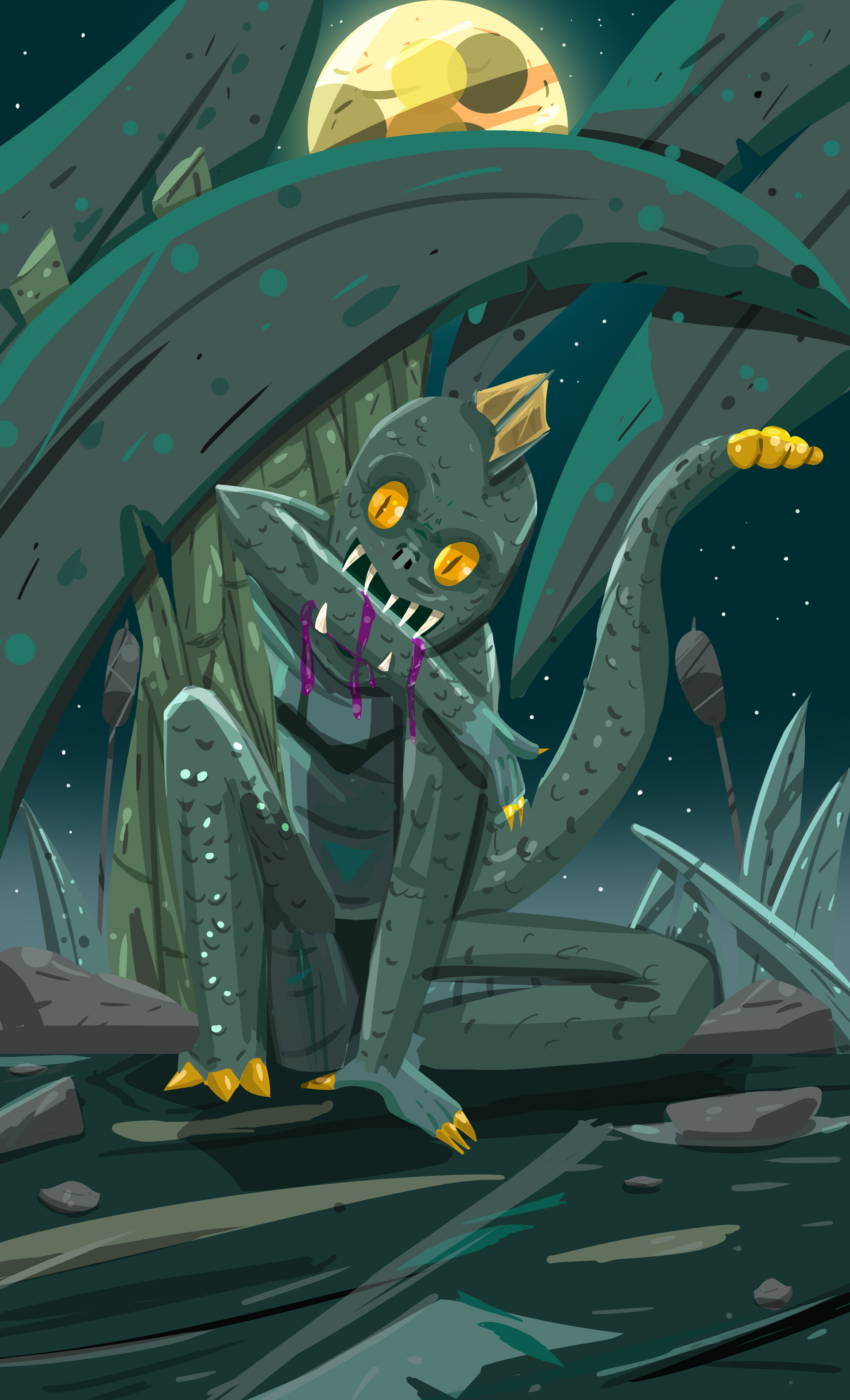 ArtStation - monster among herbs