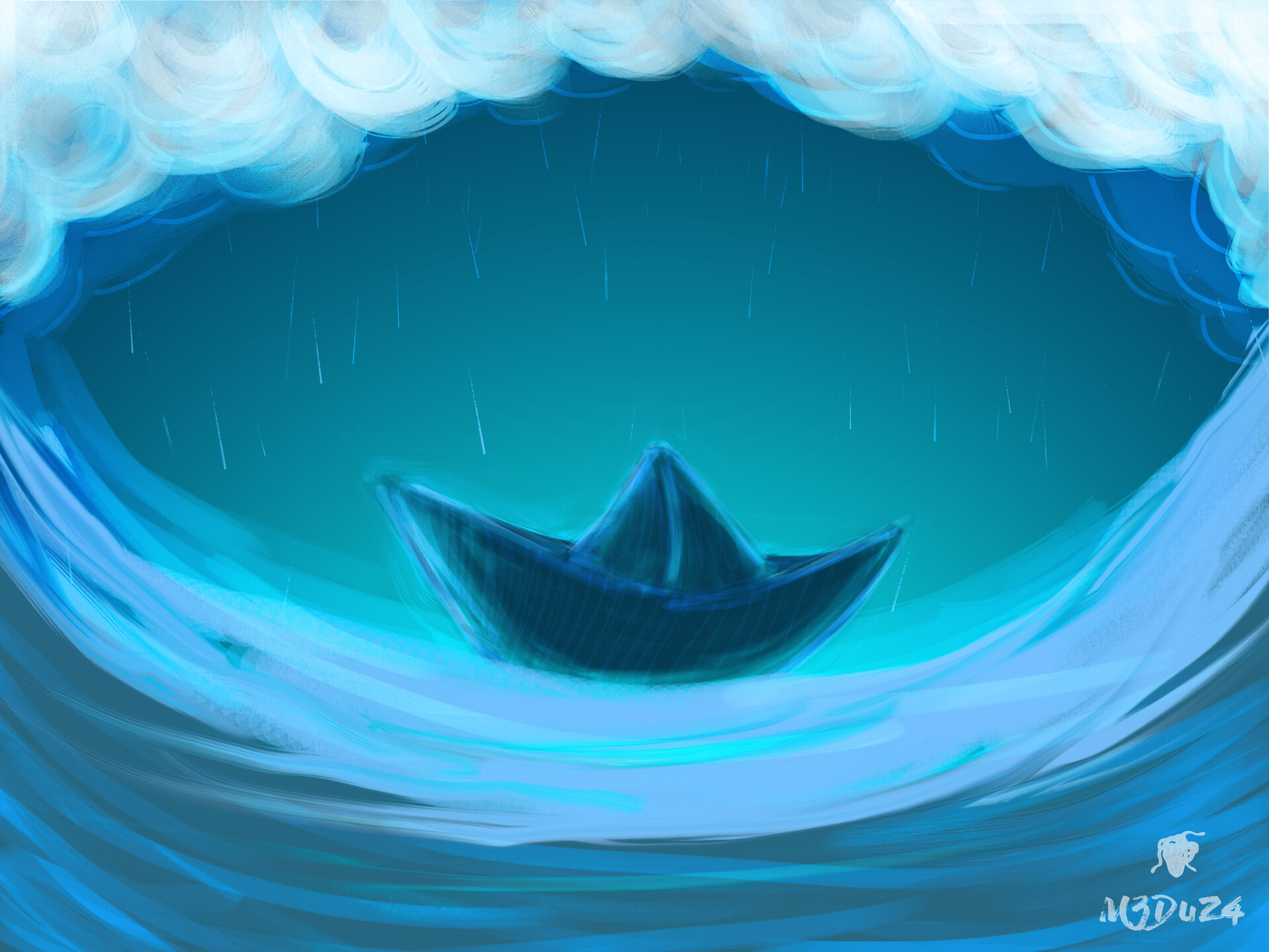 ArtStation - Blue Rain