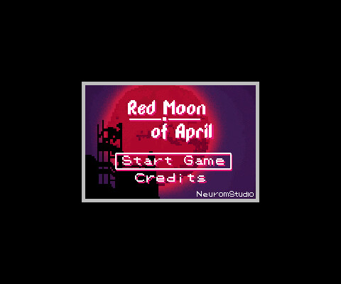 ArtStation - Red Moon of April Prototype - Main Menu - Gameboy Advanced