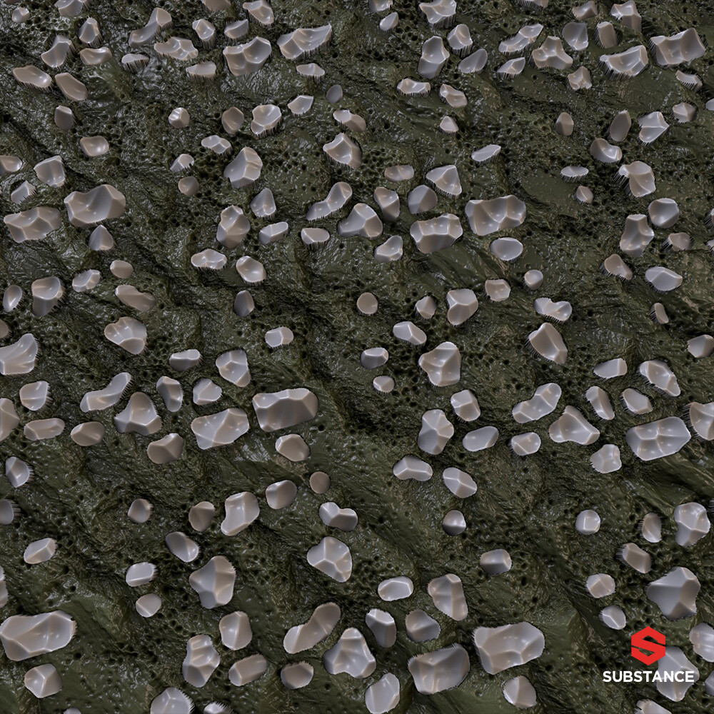 Ersoy Balkış - Mud Ground With Rocks Material Timelapse Tutorial - Substance Designer