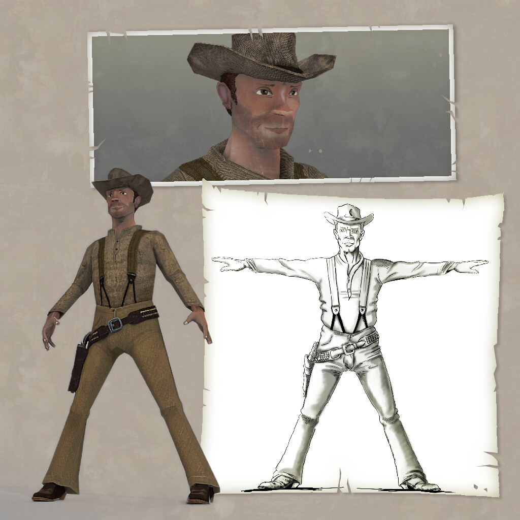 ArtStation - Low Poly Cow Boy