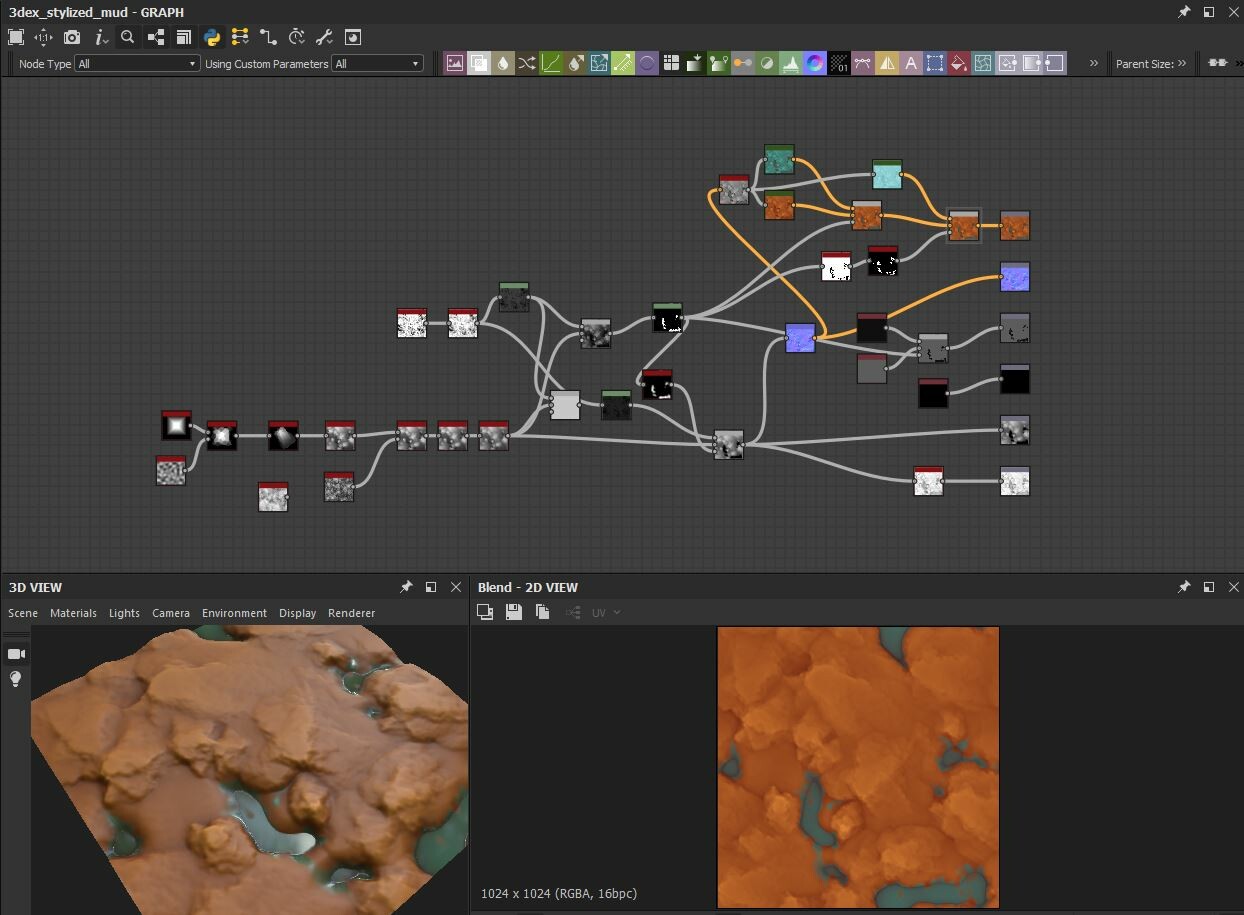 3dExtrude Tutorials - Stylized Mud - Substance Designer