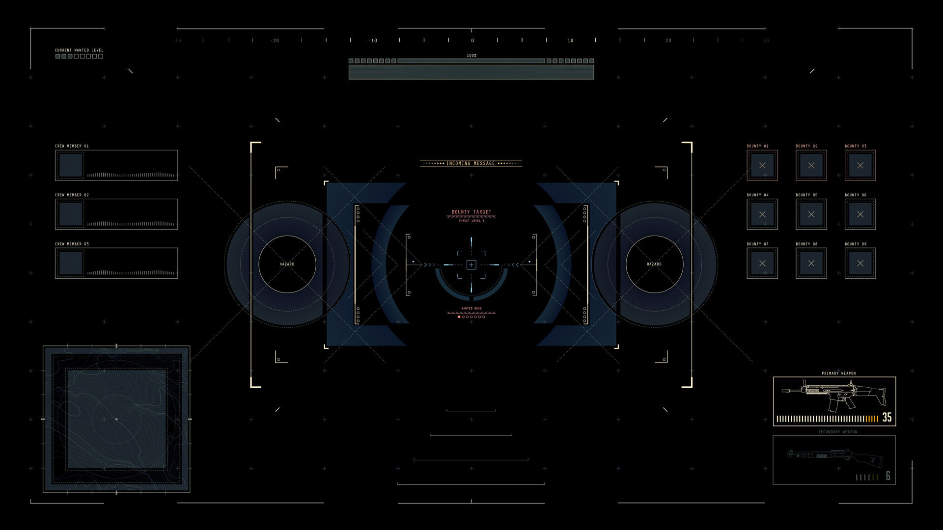 Wayne Porter - HUD Design Concept - The Bounty Hunter