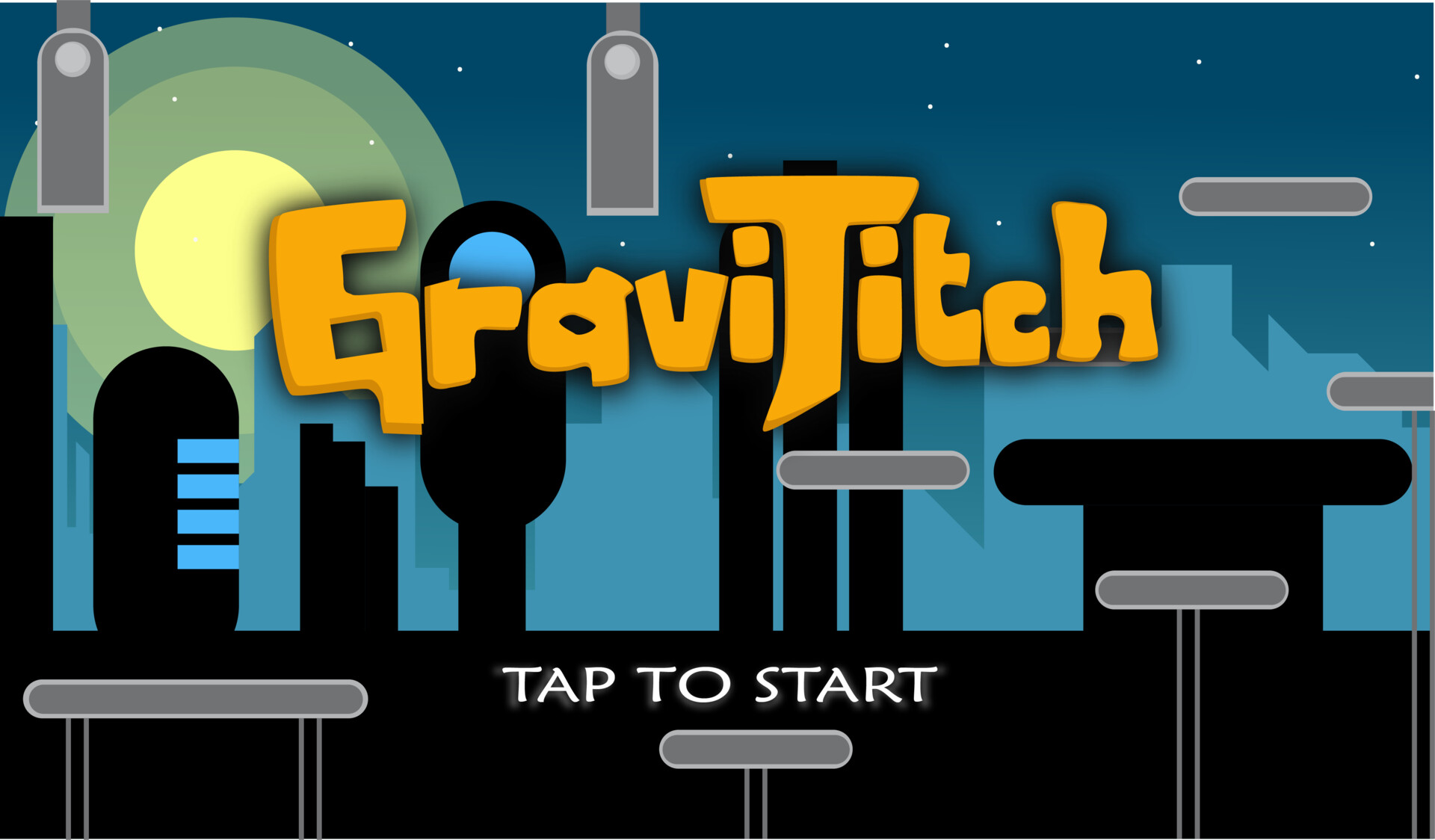 ArtStation - GraviTitch 2D Mobile Game mock up design