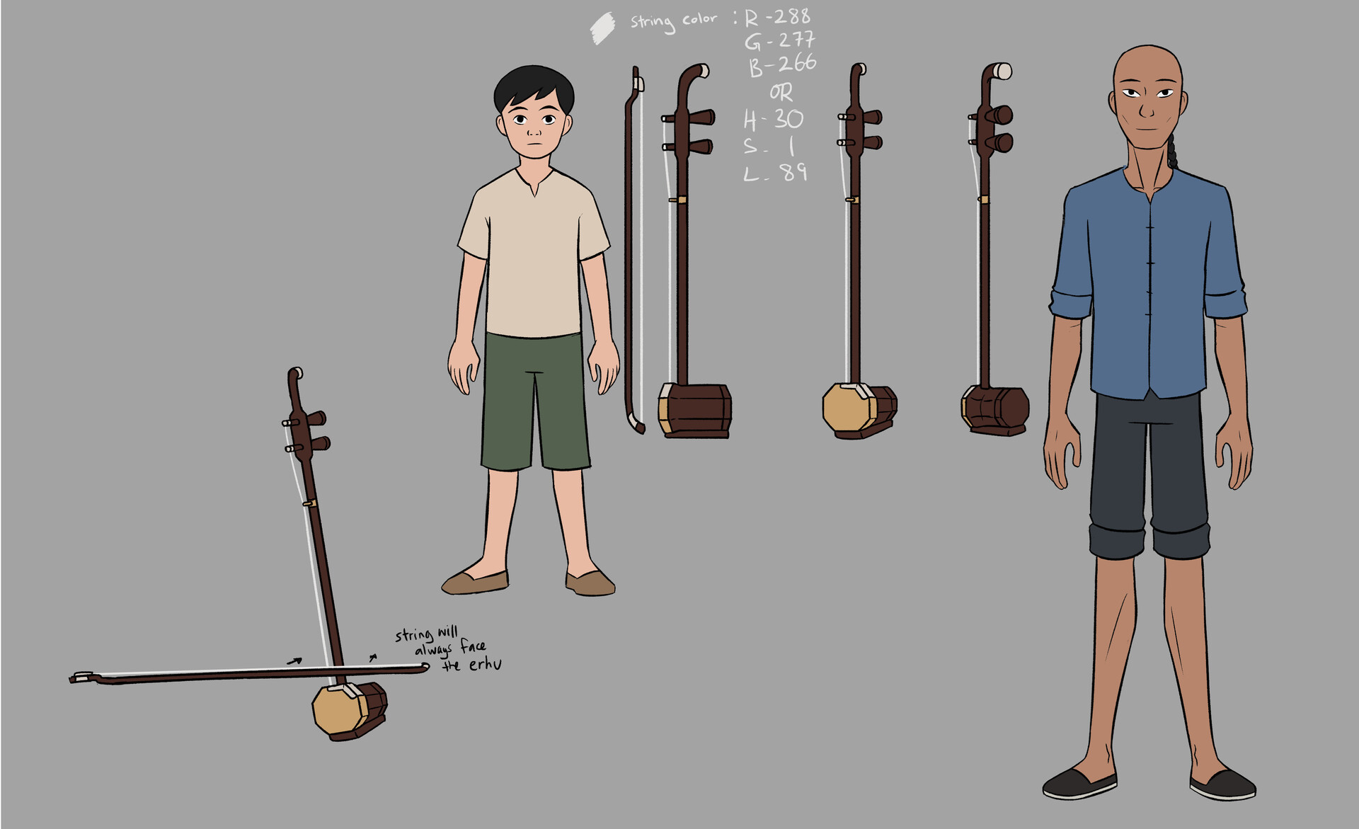Wendy LiZard - Erhu Short Film Character Concept
