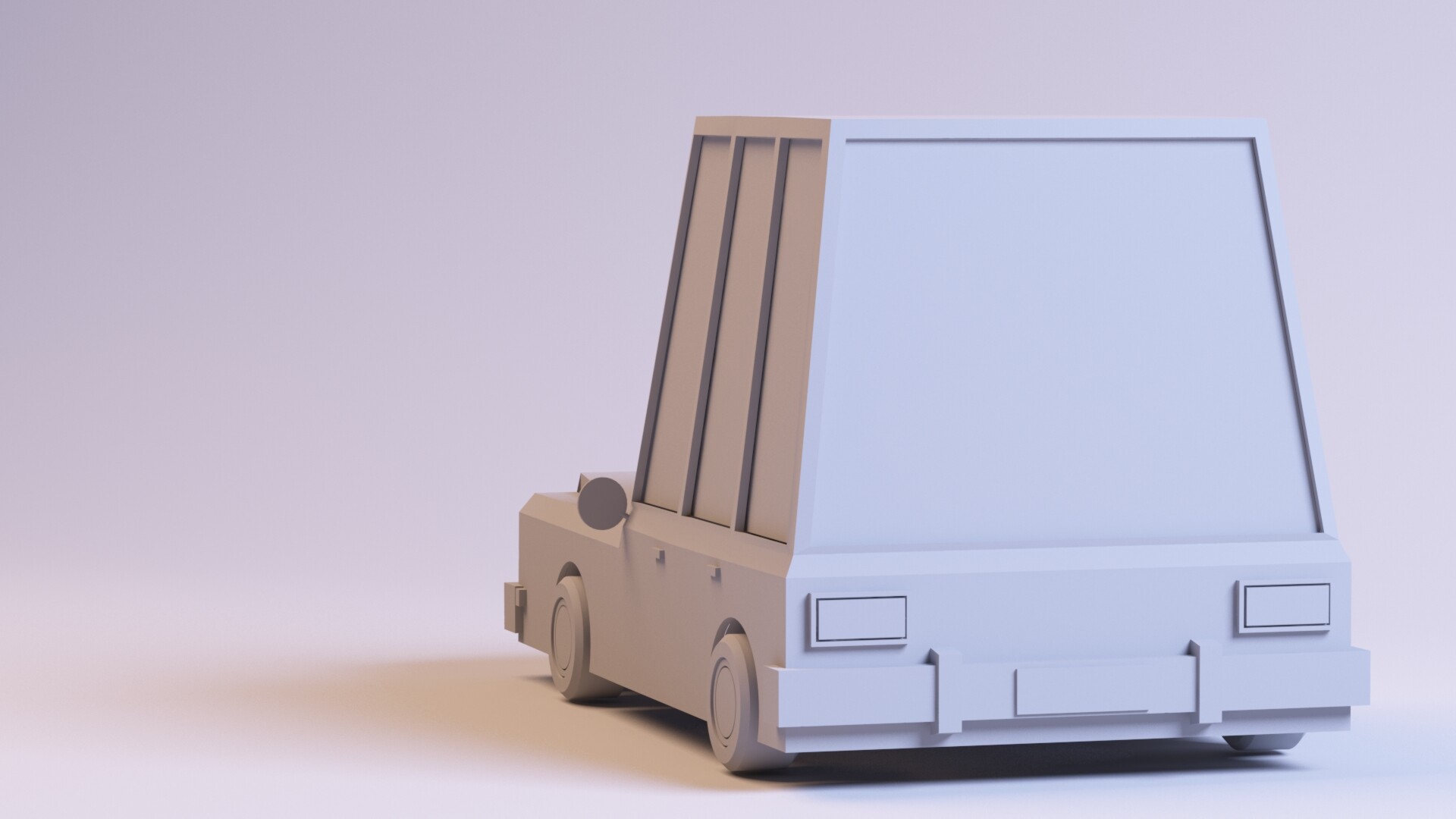 ArtStation - Low Poly 3D Car Modeling