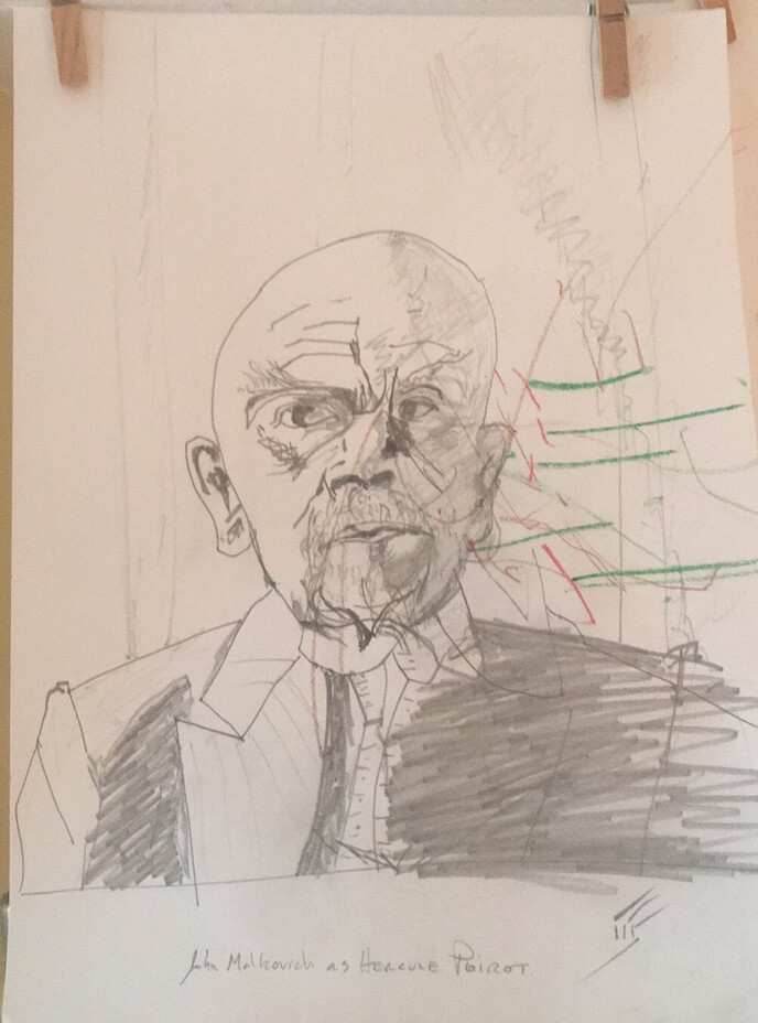 ArtStation - John Malkovich as Hercule Poirot