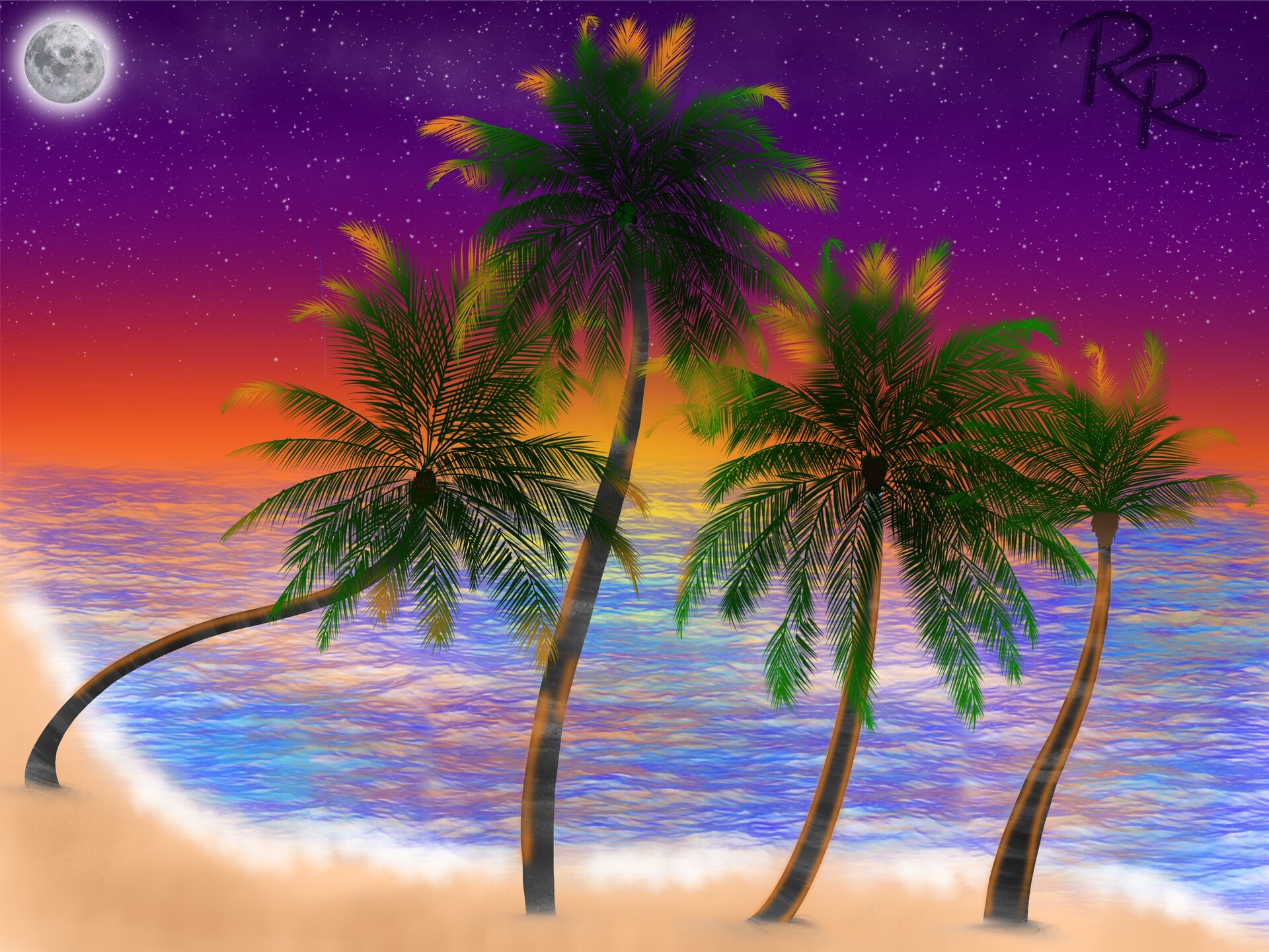 ArtStation - Sunset Beach