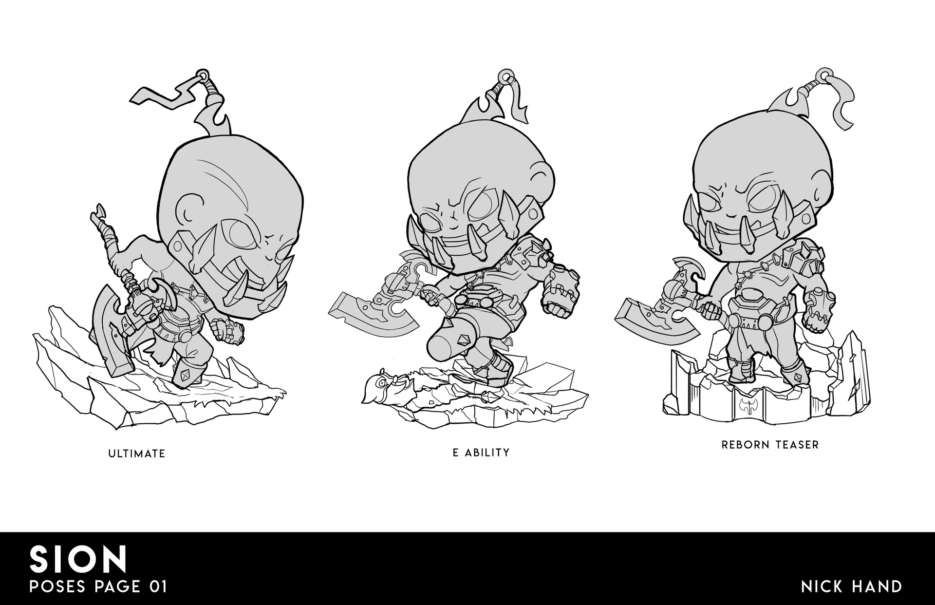 Nick Hand - Riot Sion Chibi Figure Fan Art
