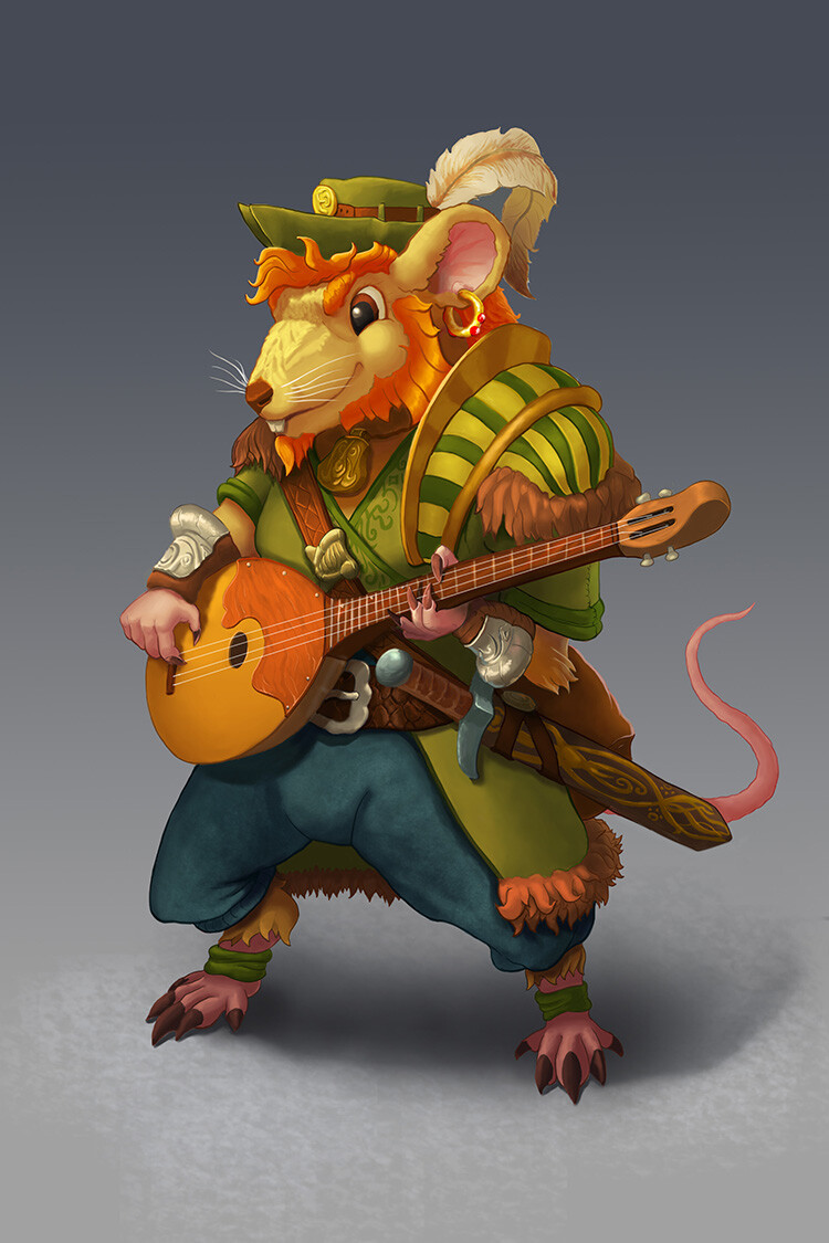 ArtStation - The Rat bard (concept art)