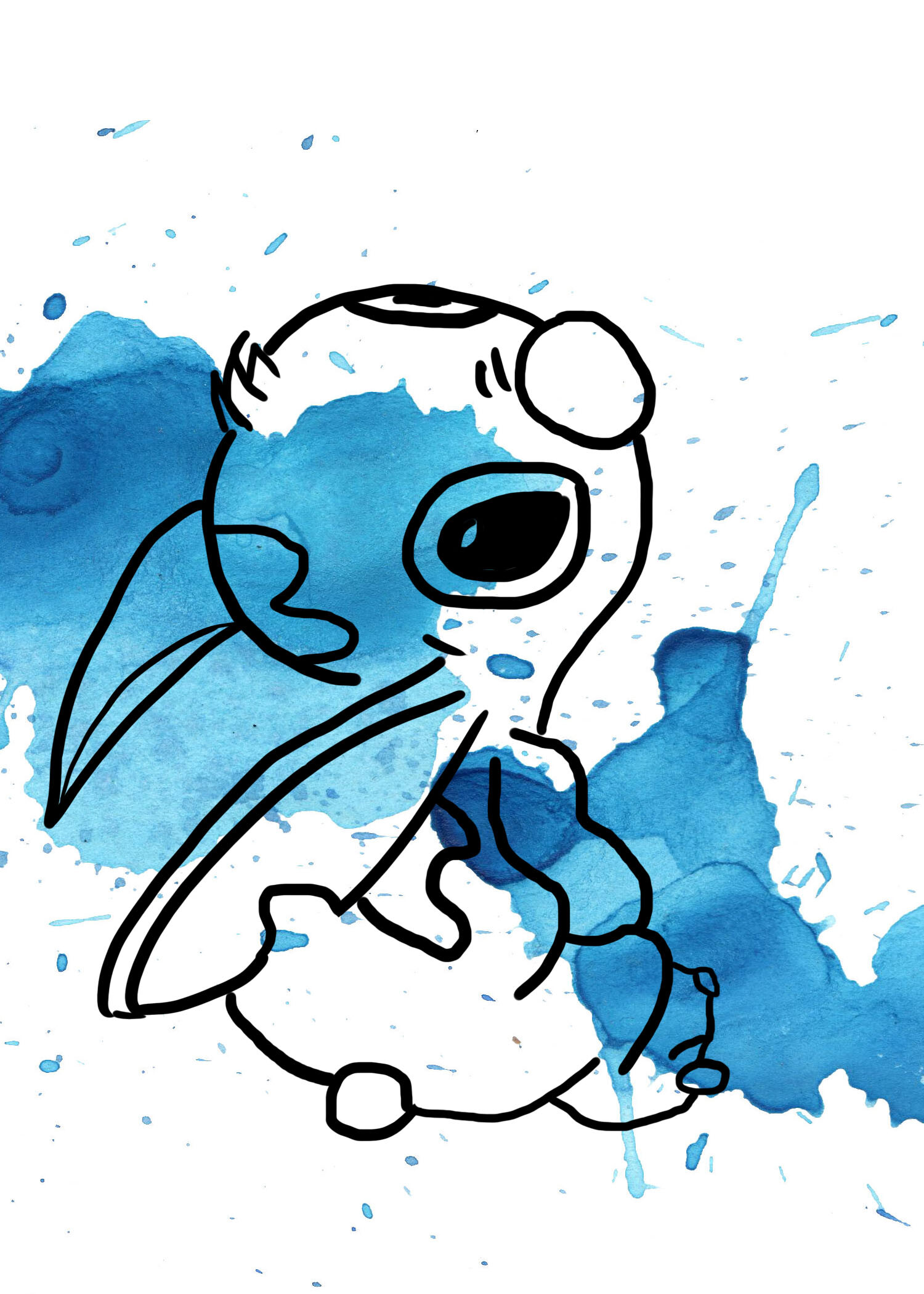 ArtStation - Stitch Watercolour Poster