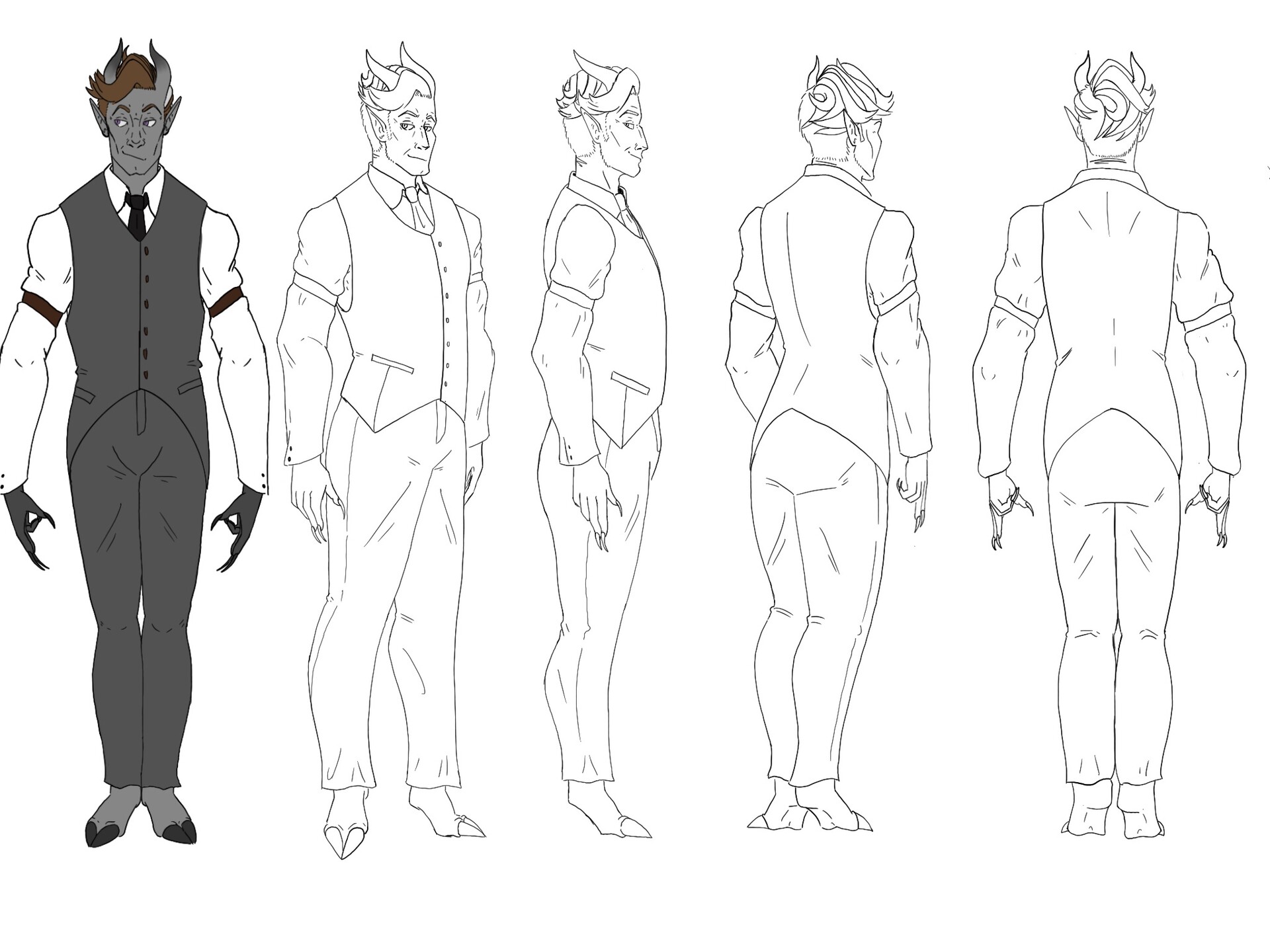 ArtStation - Demon character Rotations and Poses