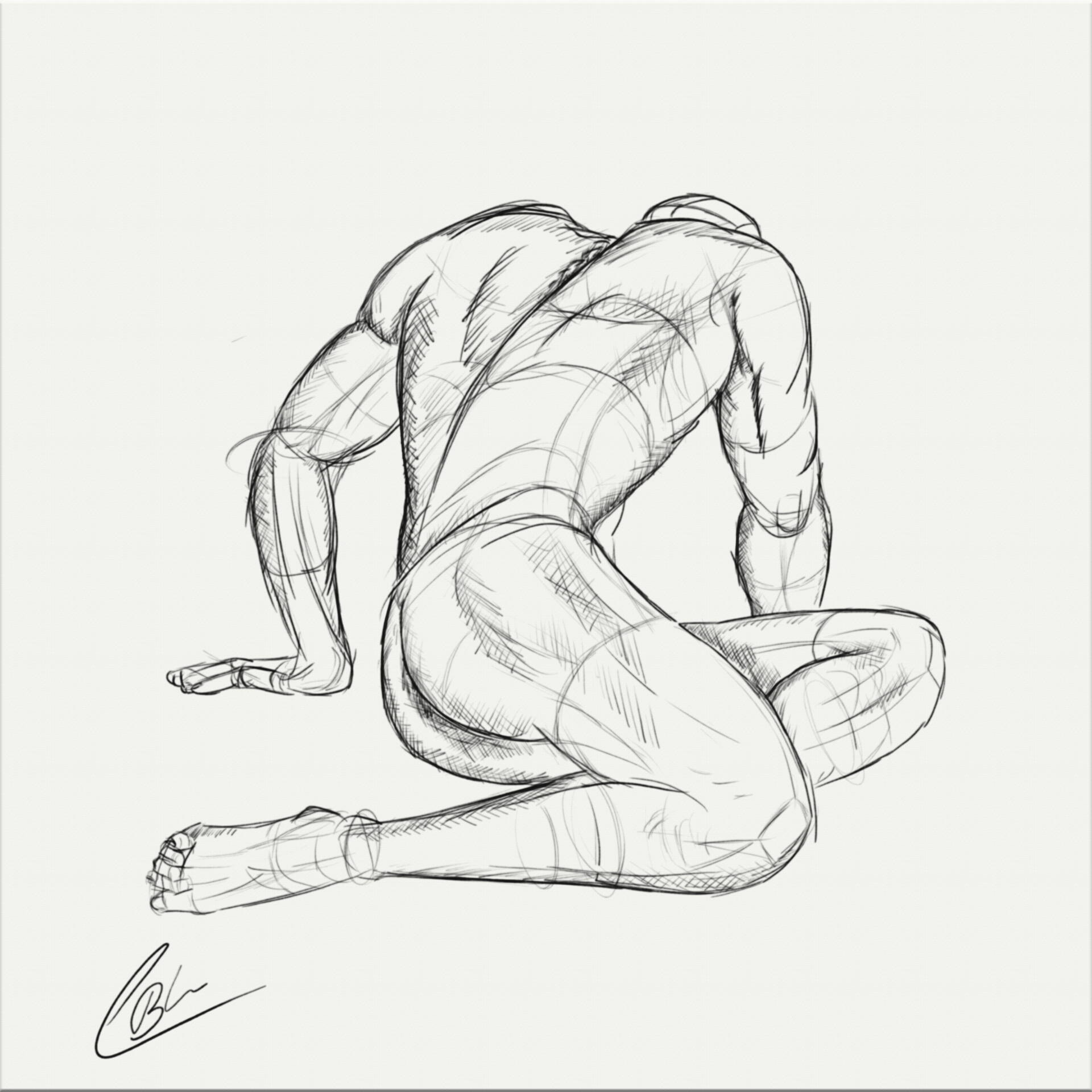 how to draw a body lying down